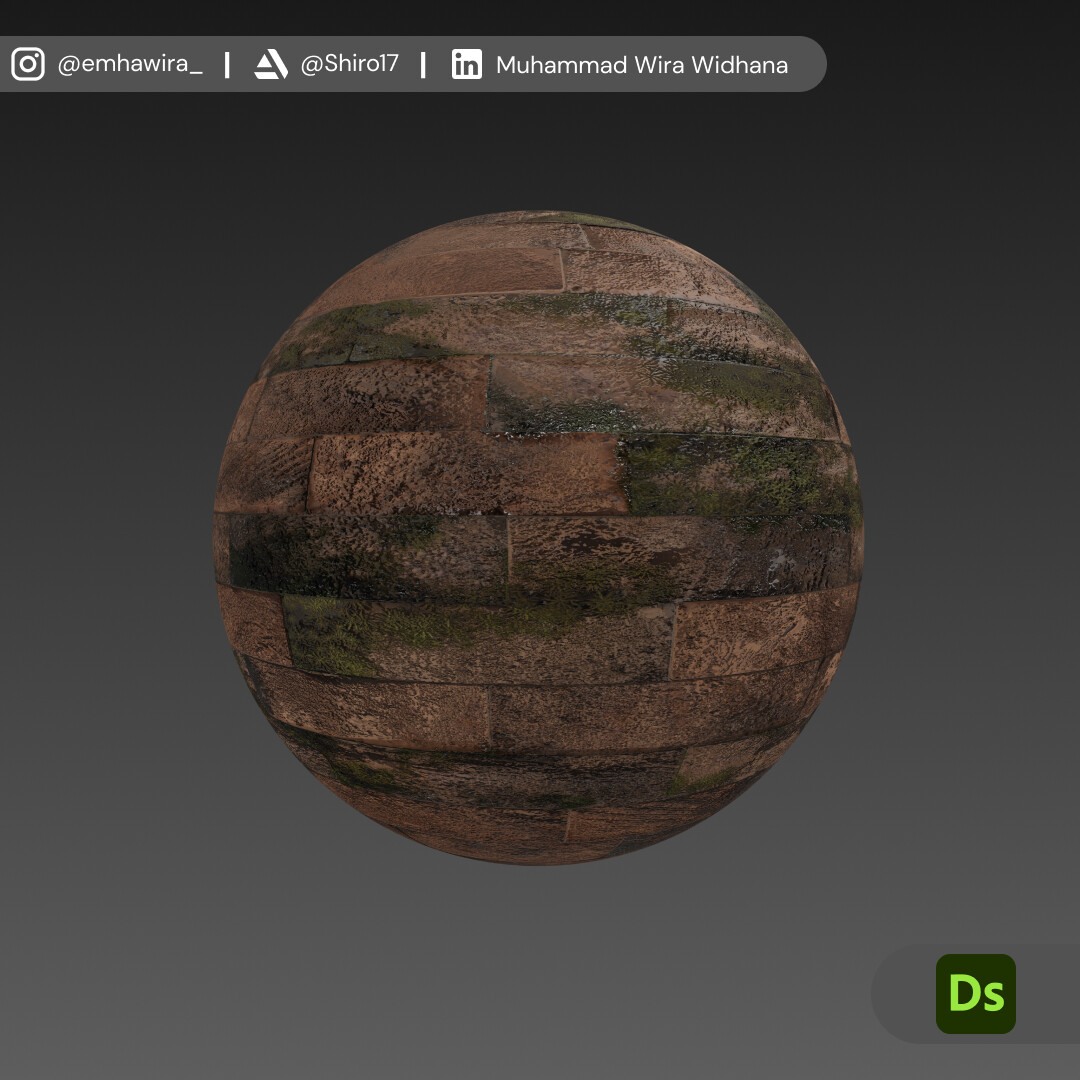 ArtStation - Wall brick study Subtance Designer