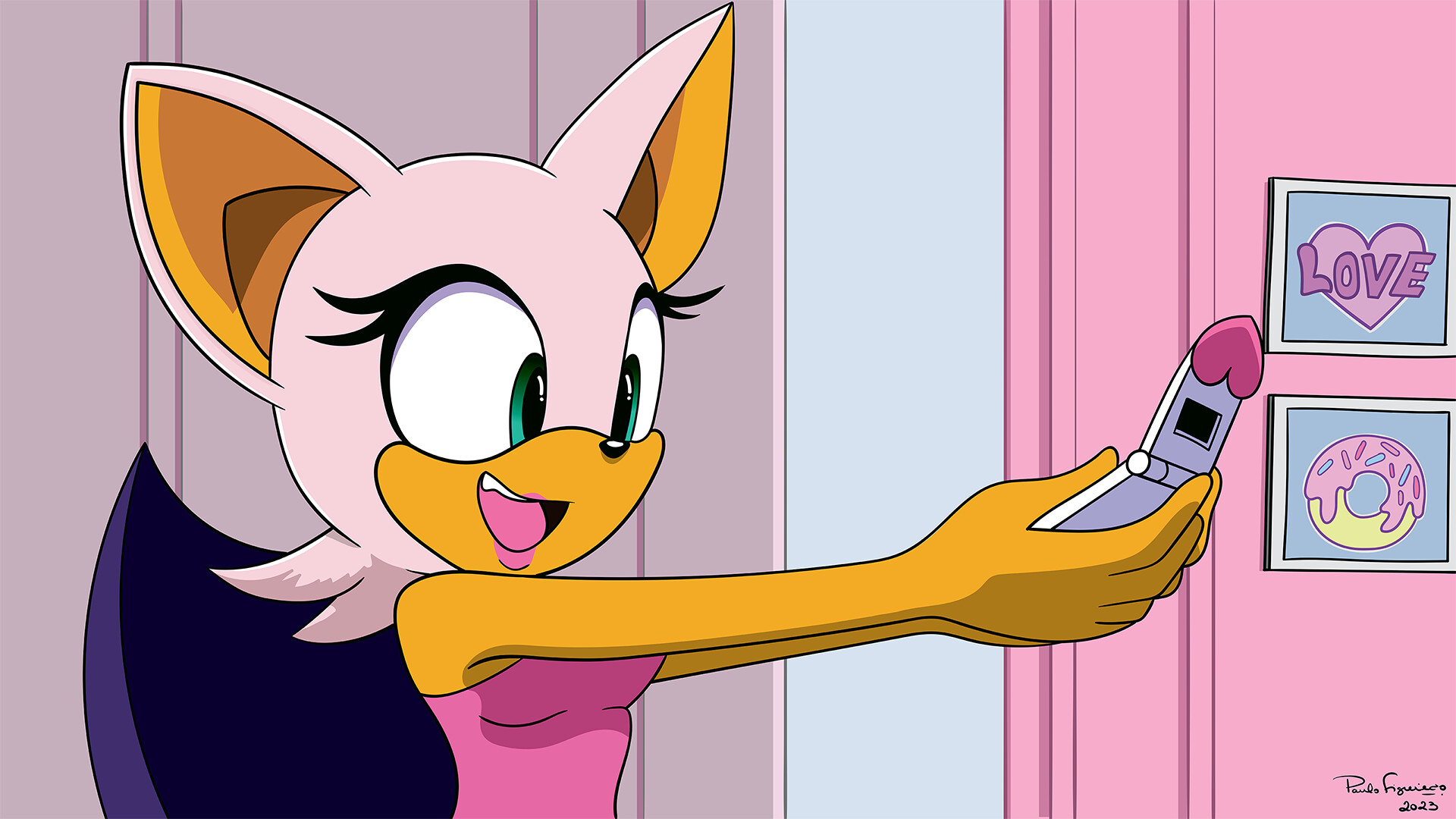 ArtStation - Rouge the Bat taking a selfie