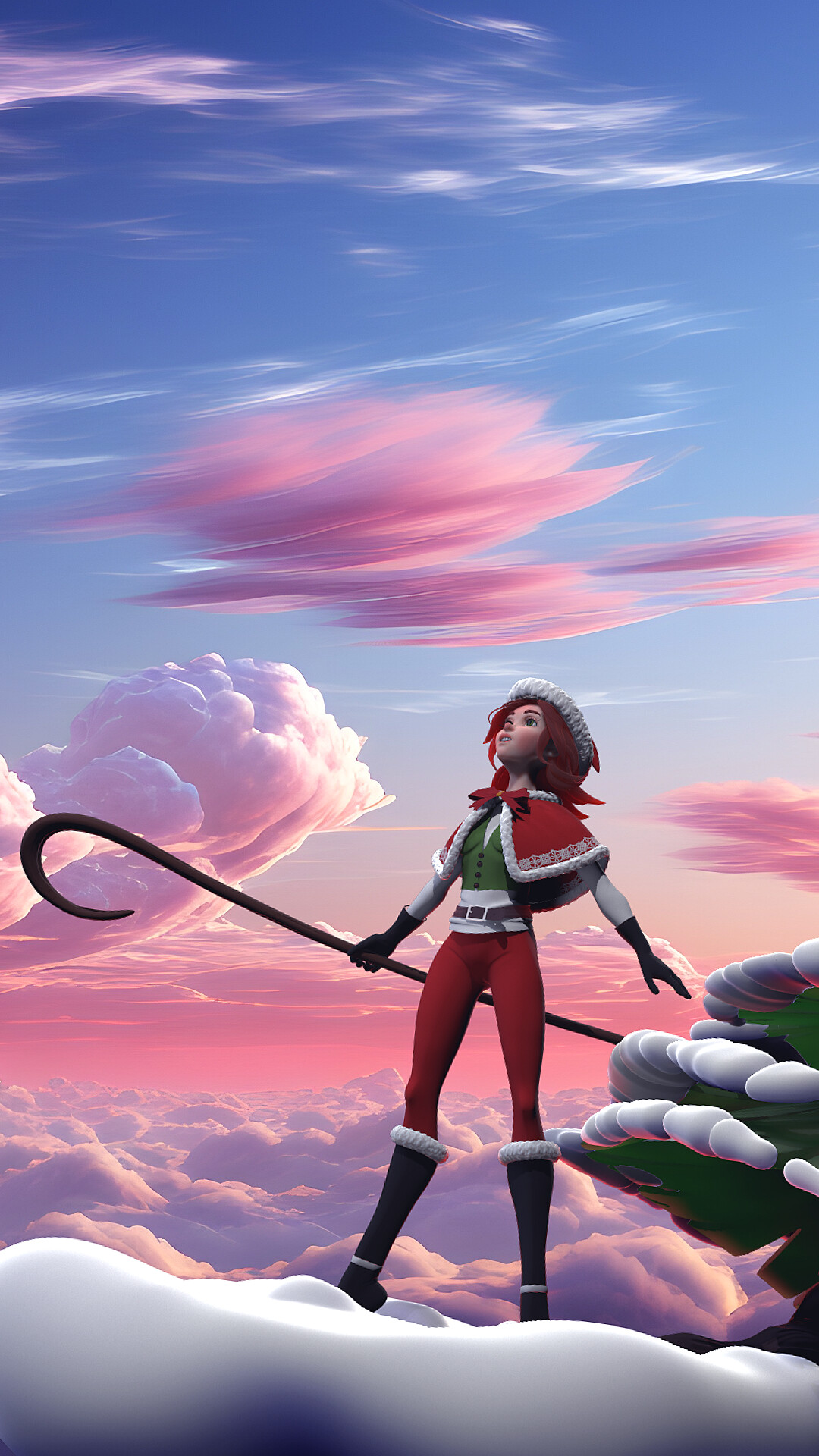 ArtStation - She wish you a Merry Christmas and Happy New Year