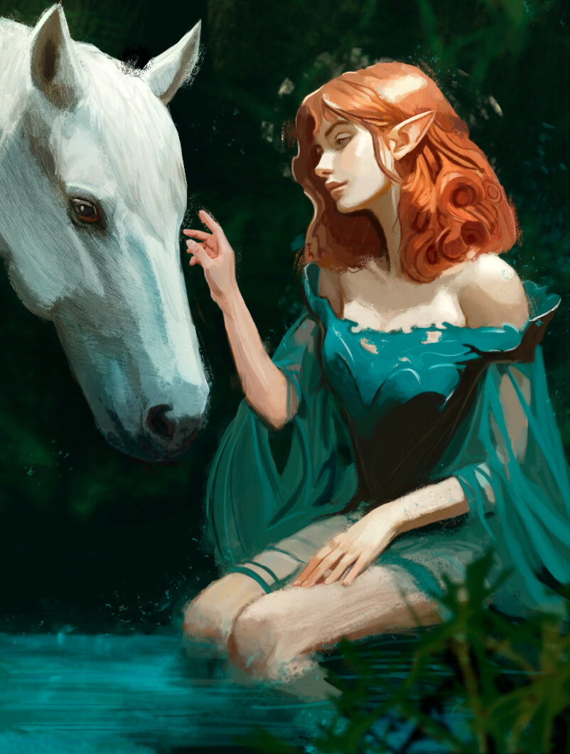 ArtStation - Elf Lady of the forest