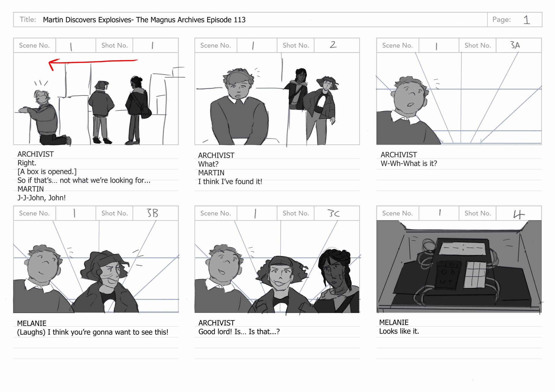 ArtStation - Storyboard- The Magnus Archives Episode 113