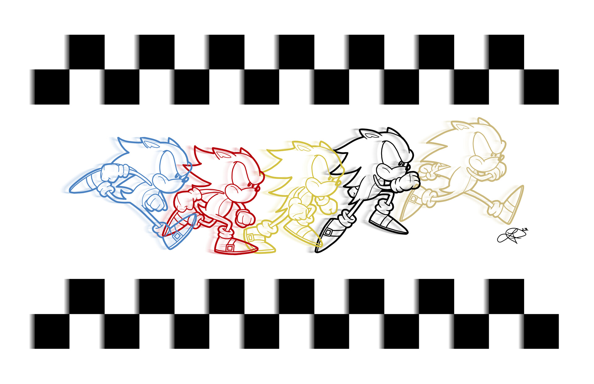 ArtStation - Sonic Run Cycle Fan Art