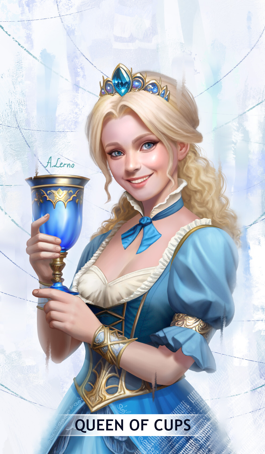 ArtStation - tarot card - queen of cups