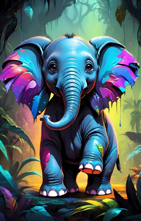 Funky Cute Elephant [Health:4444] : r/kickopenthedoor