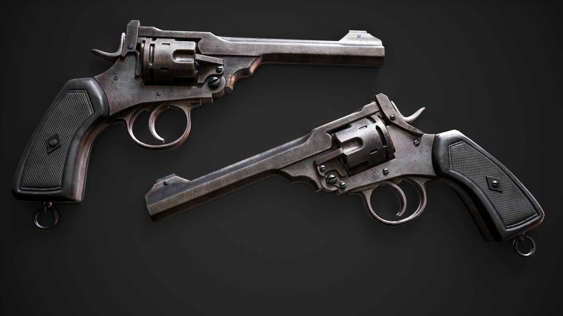 ArtStation - Vintage Webley MK VI Revolver