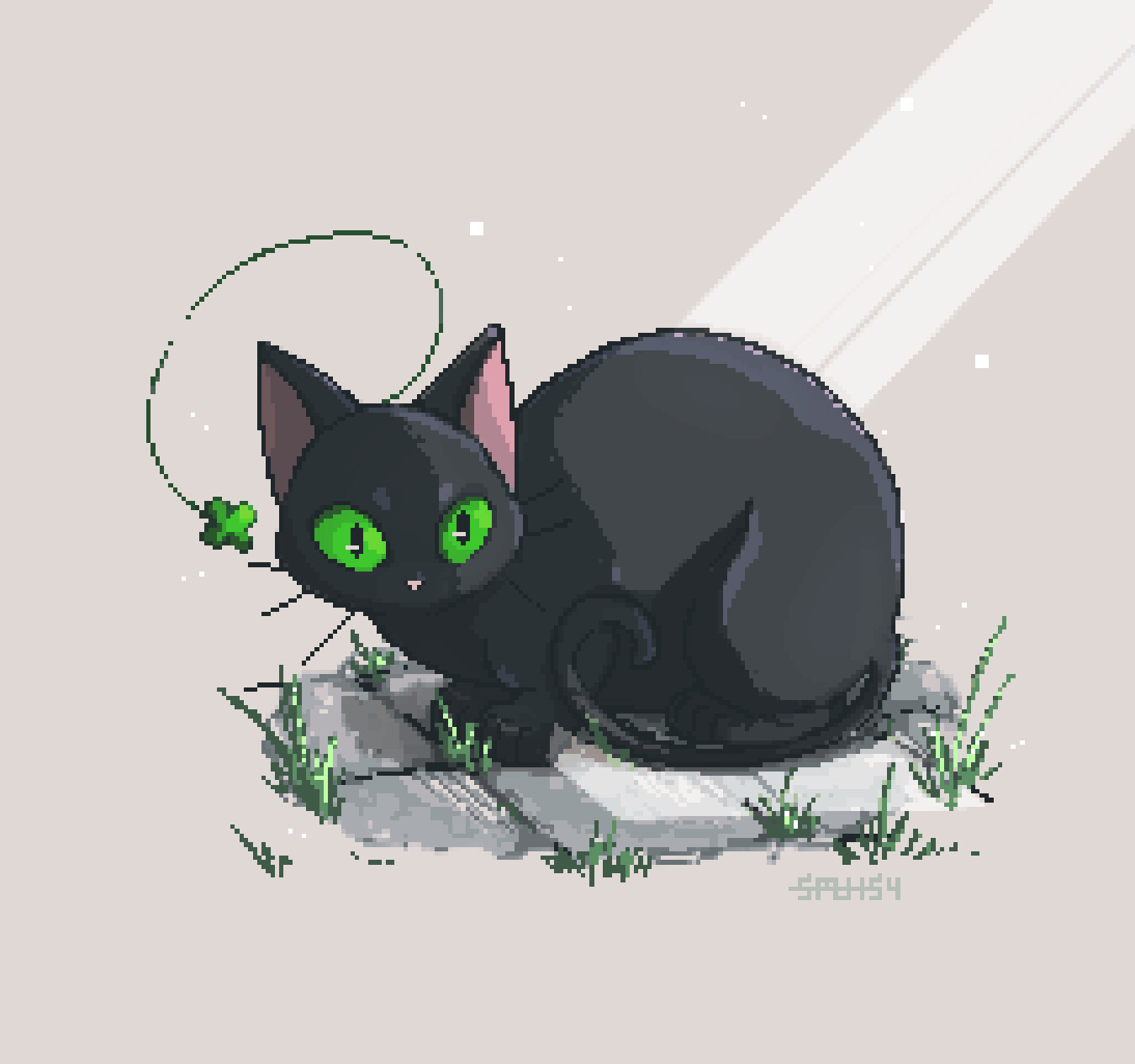 ArtStation - Lucky cat pixel art