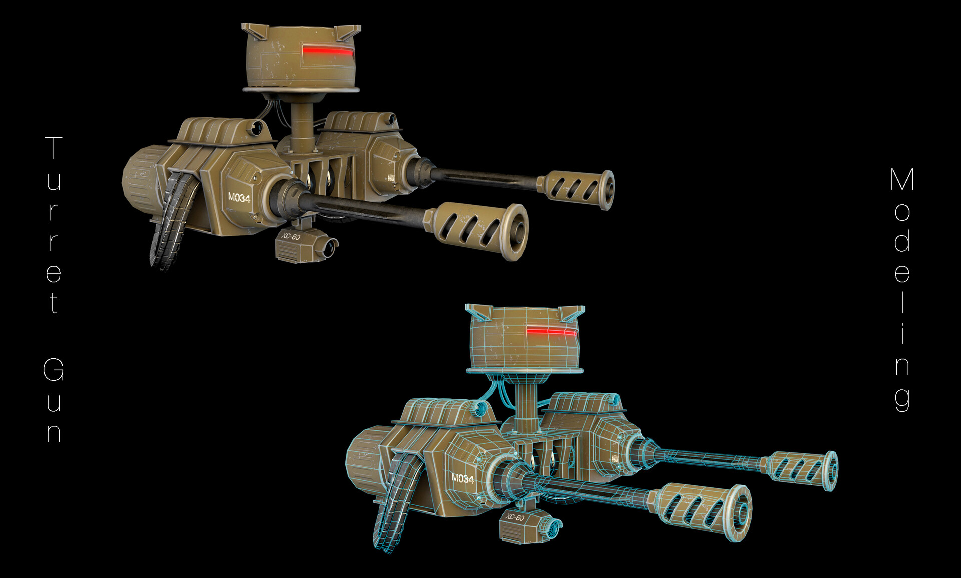 ArtStation - Turret low-poly 3d model