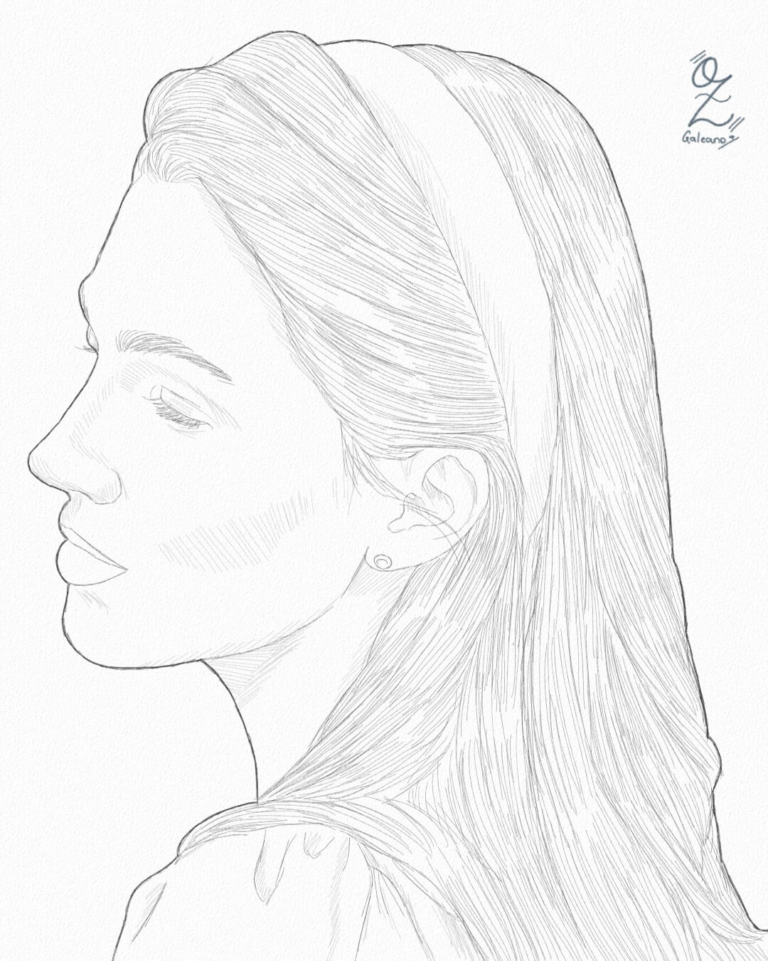 ArtStation - Side Face Sketch 7 by Oz Galeano