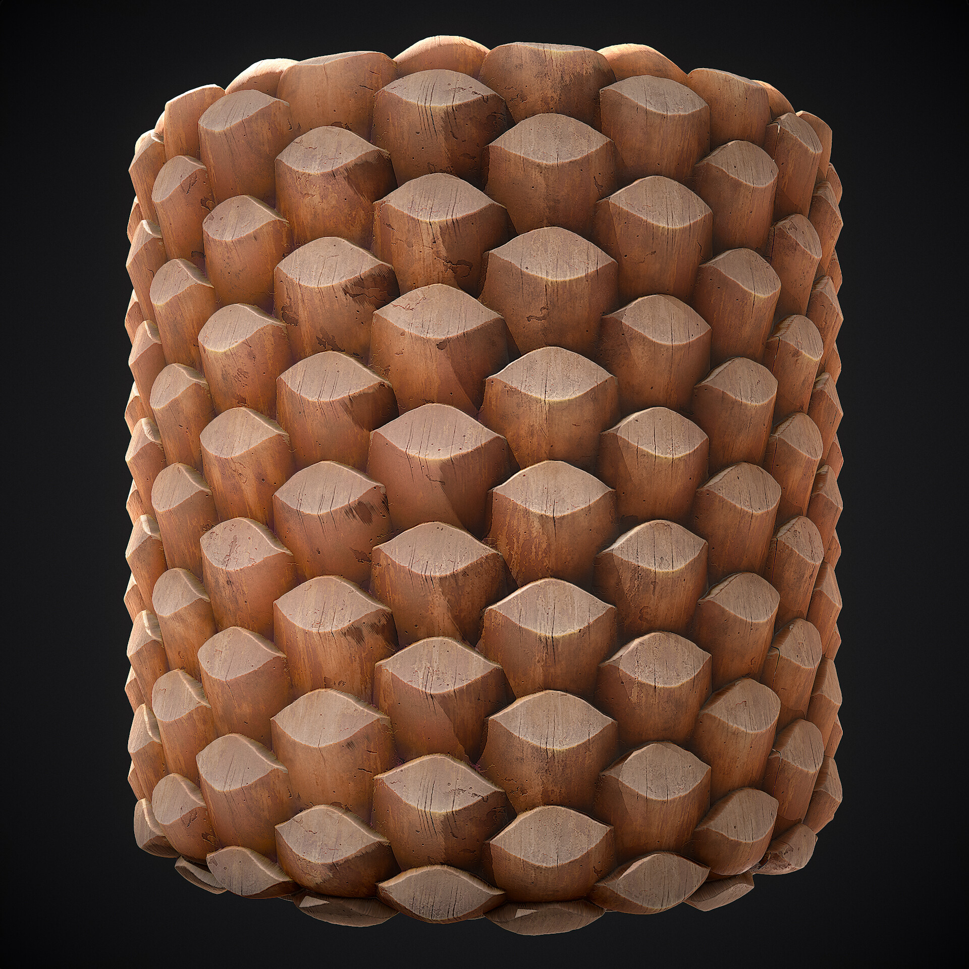 Michael Di Lonardo - Stylized Palm Tree Trunk Material 01