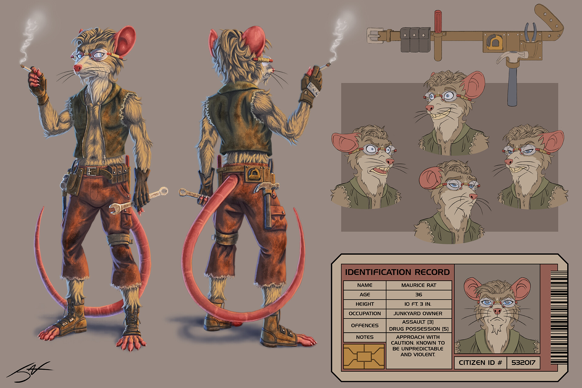 ArtStation - Maurice Character Sheet