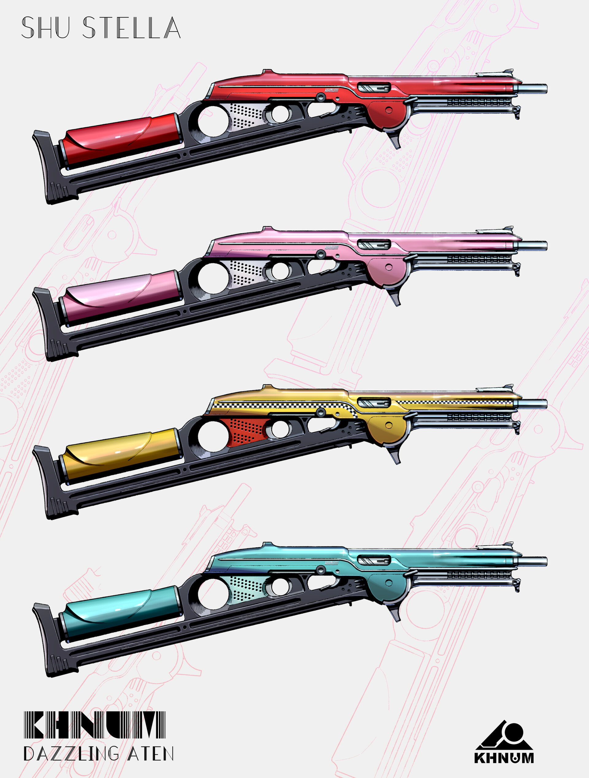 ArtStation - Weapon sketch - Khnum "Dazzling Aten" SMG