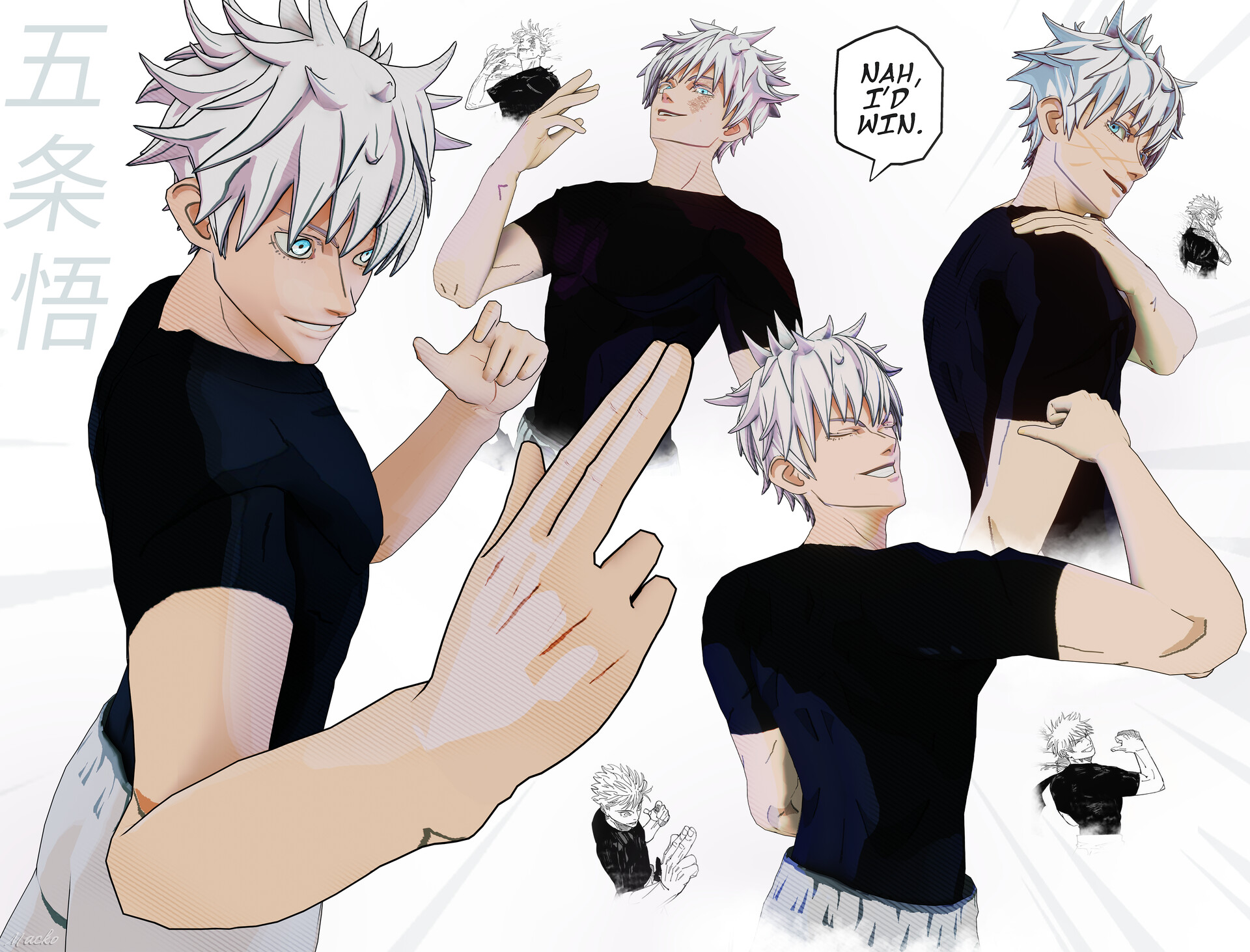 ArtStation - Satoru Gojo, the honoured one 🤞🤍