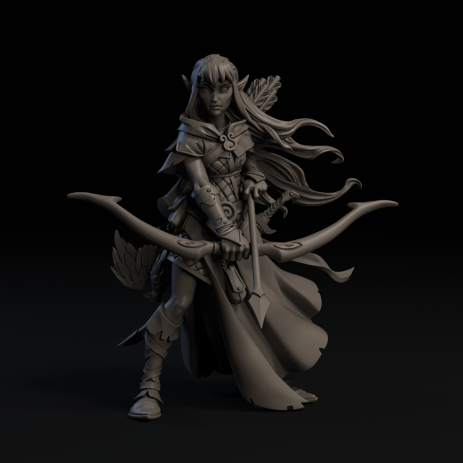 ArtStation - Orla Moonsilver, elf huntress