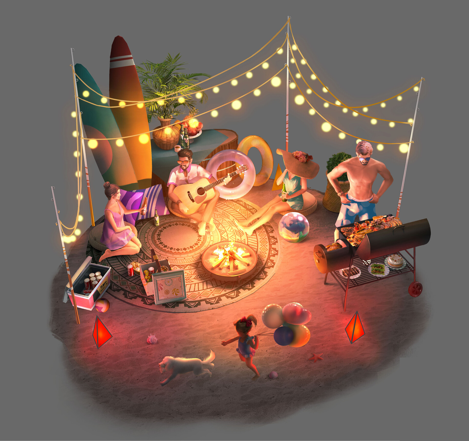 ArtStation - 夏日海滩