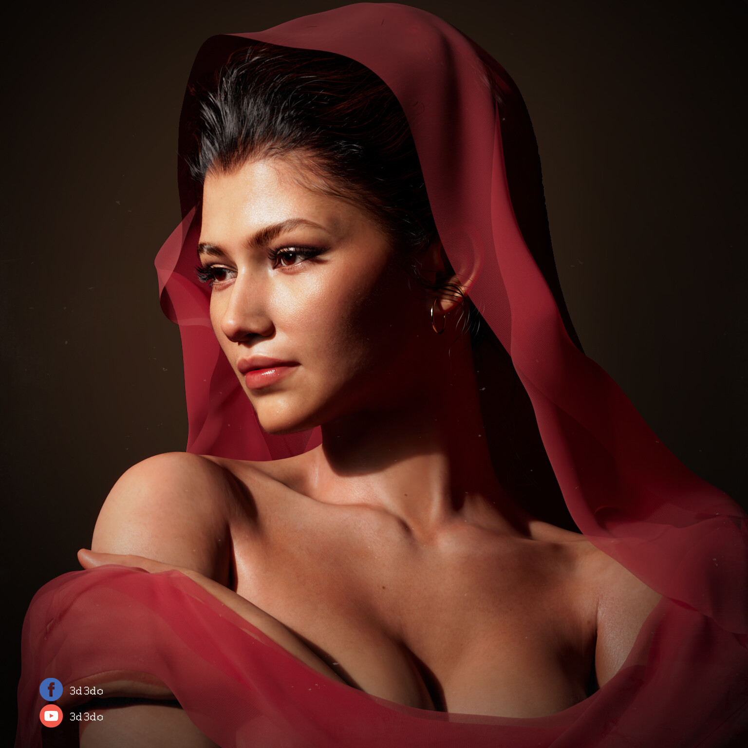 ArtStation - Girl with only Red Hood