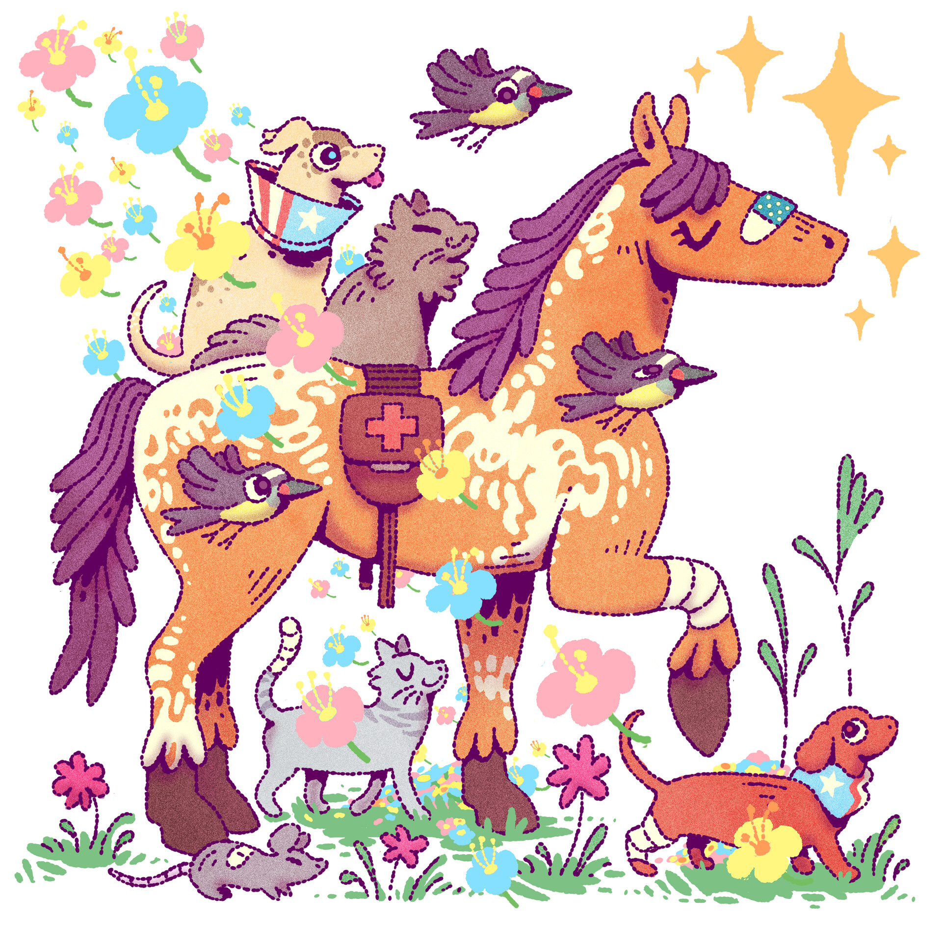 ArtStation - March of the Mammals (and birds)