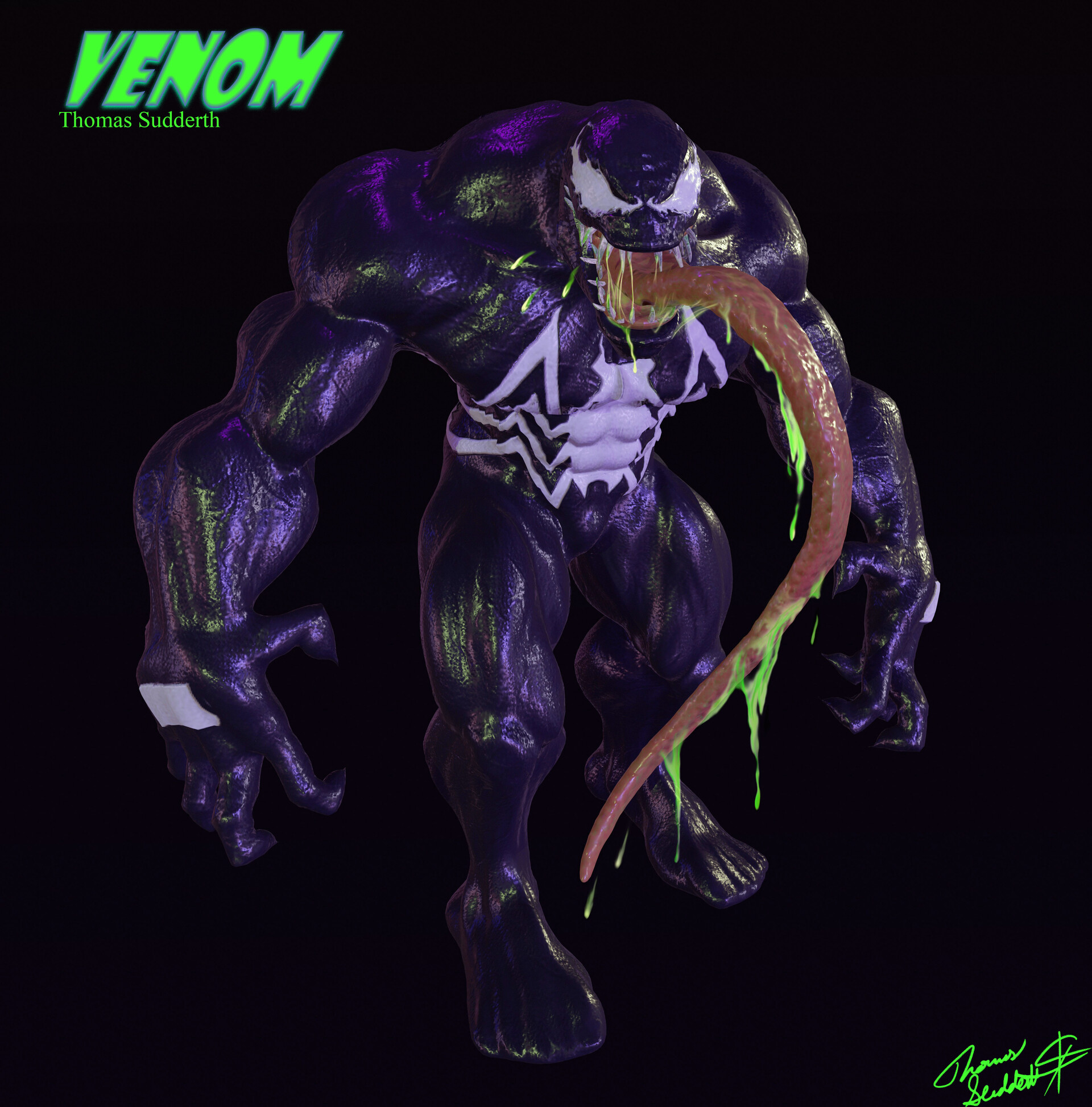 Thomas Sudderth - Venom Turntable with high/low res models: Student art ...