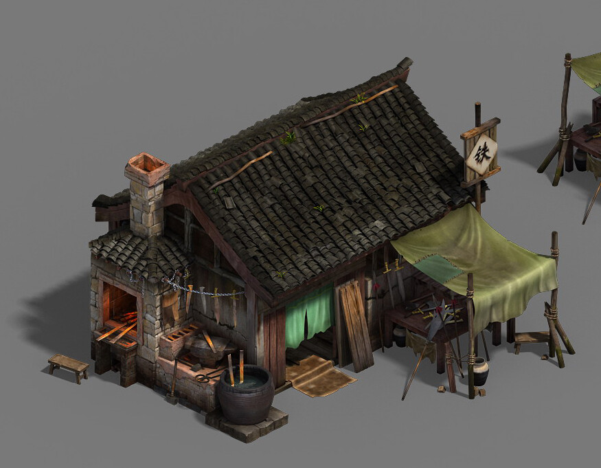 ArtStation - Ordinary town - blacksmith shop