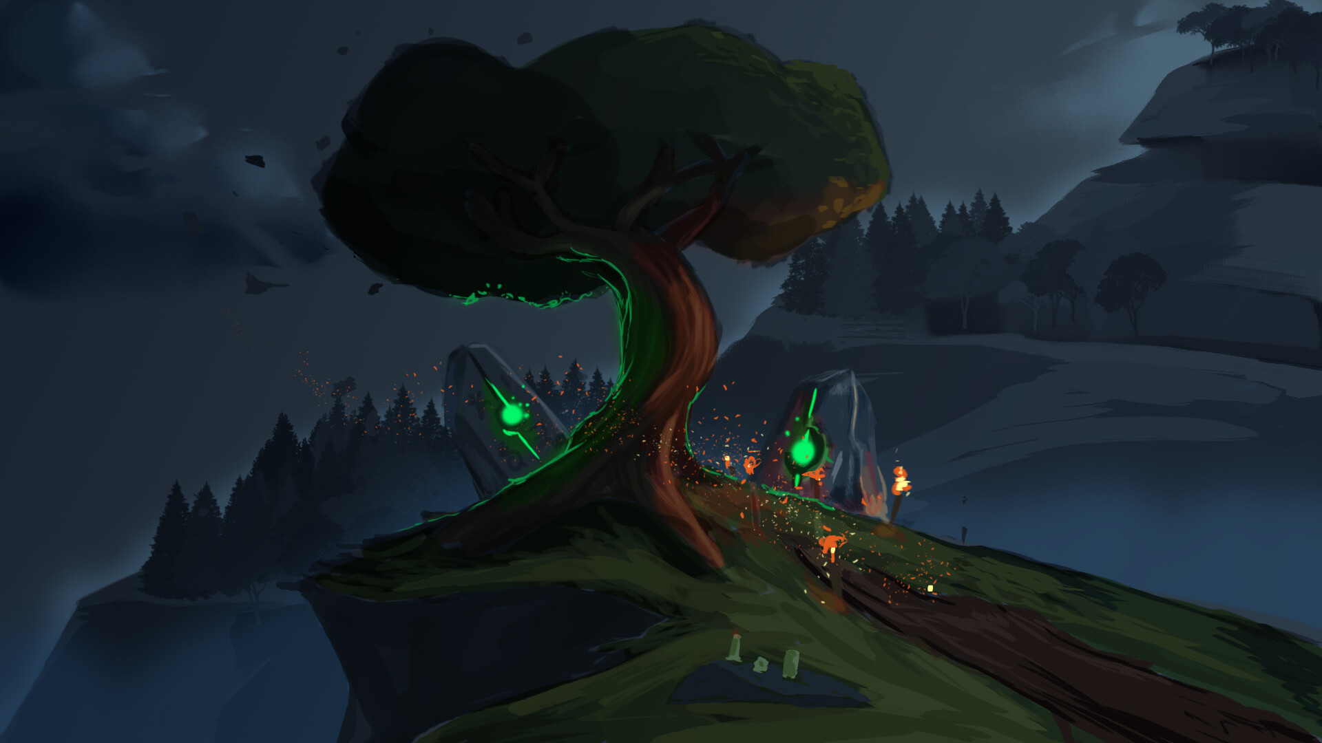 ArtStation - Elder tree and runes