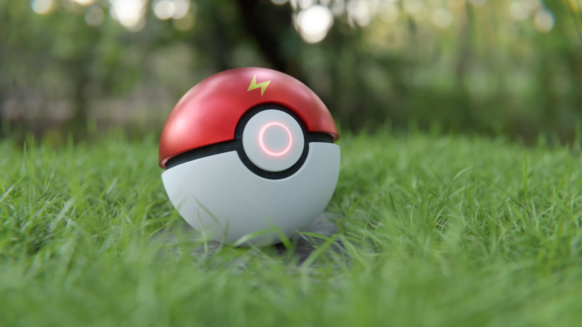 ArtStation - Realistic Pikachu's Pokeball