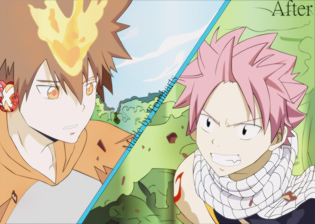 ArtStation - Natsu vs Tsuna