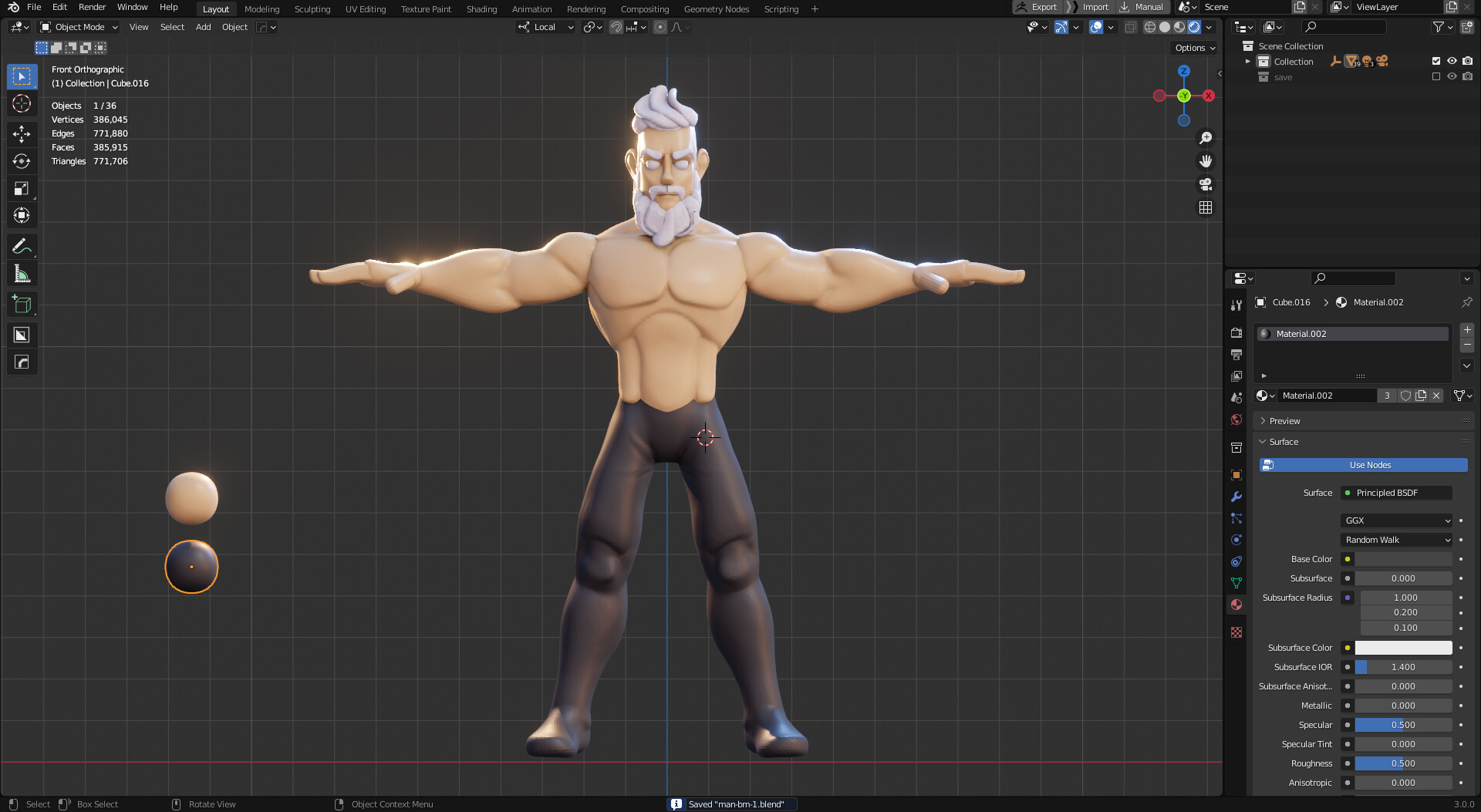 Phong Ly - Blockshape the character in Blender
