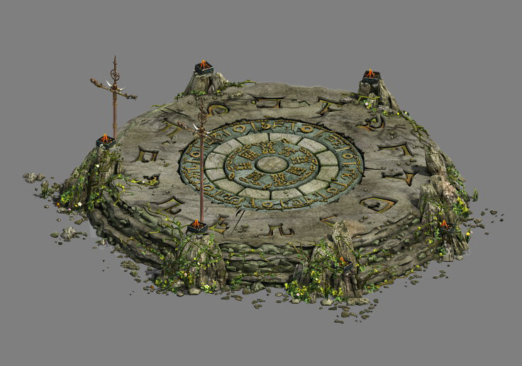 ArtStation - Stone - round altar