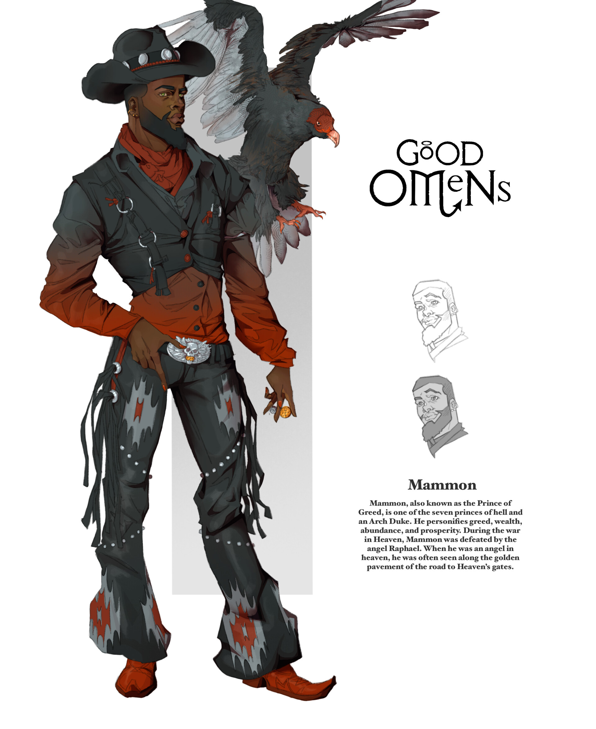 ArtStation - Good Omens – Mammon (Fan-Made OC)