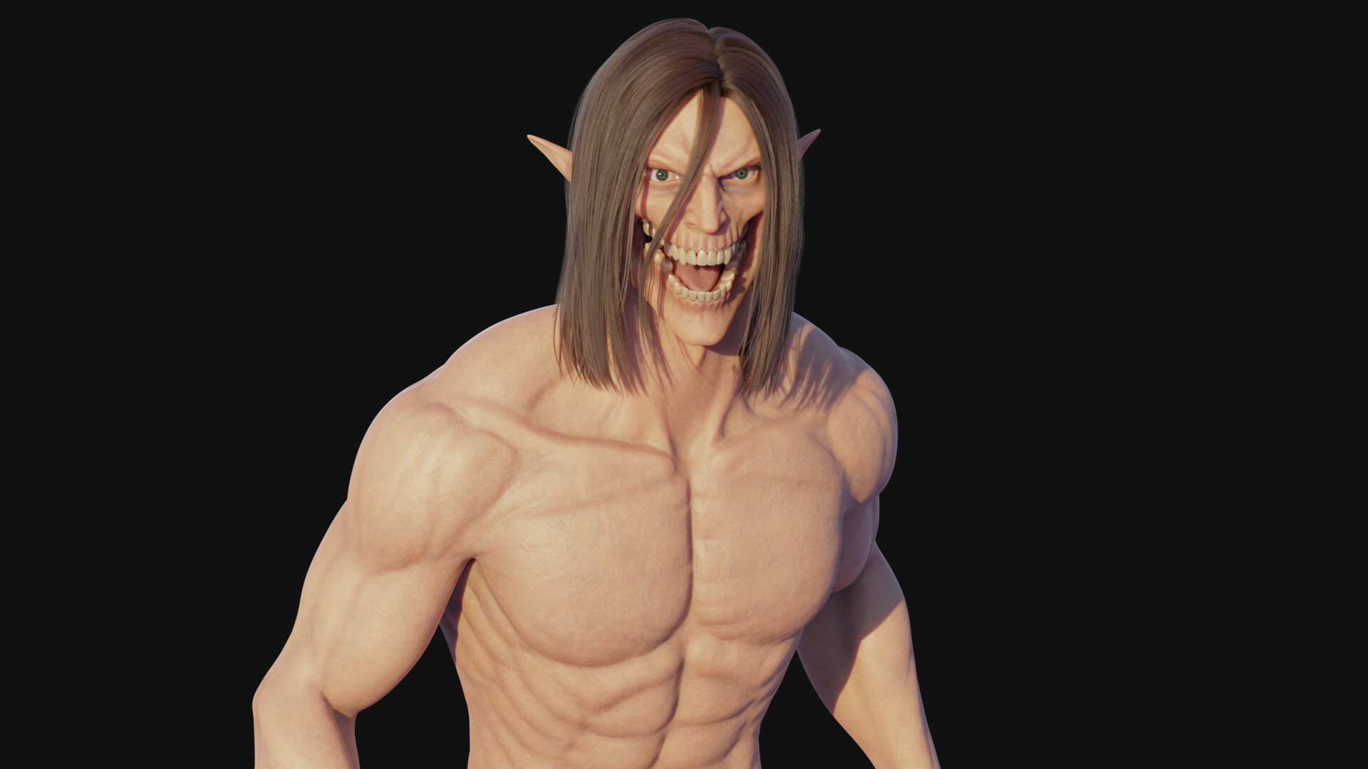 attack on titan 3d render