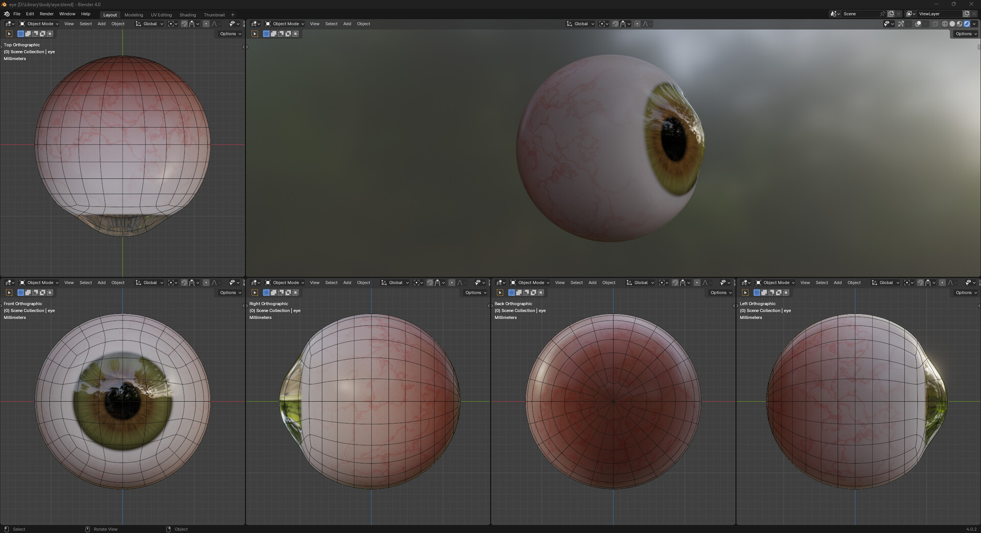 ArtStation - Eye shading / textures exercises