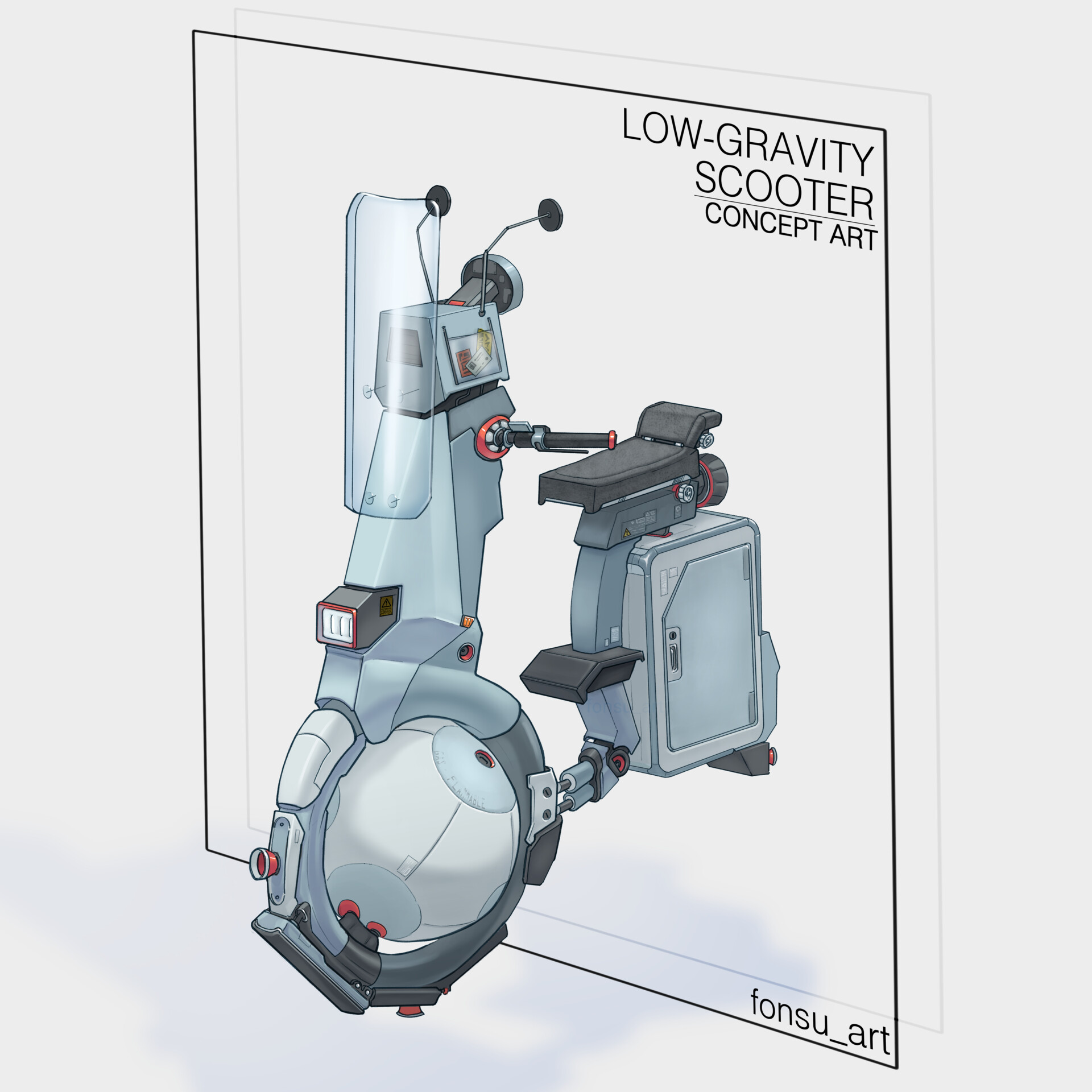 ArtStation - Sci-fi Scooter + Process