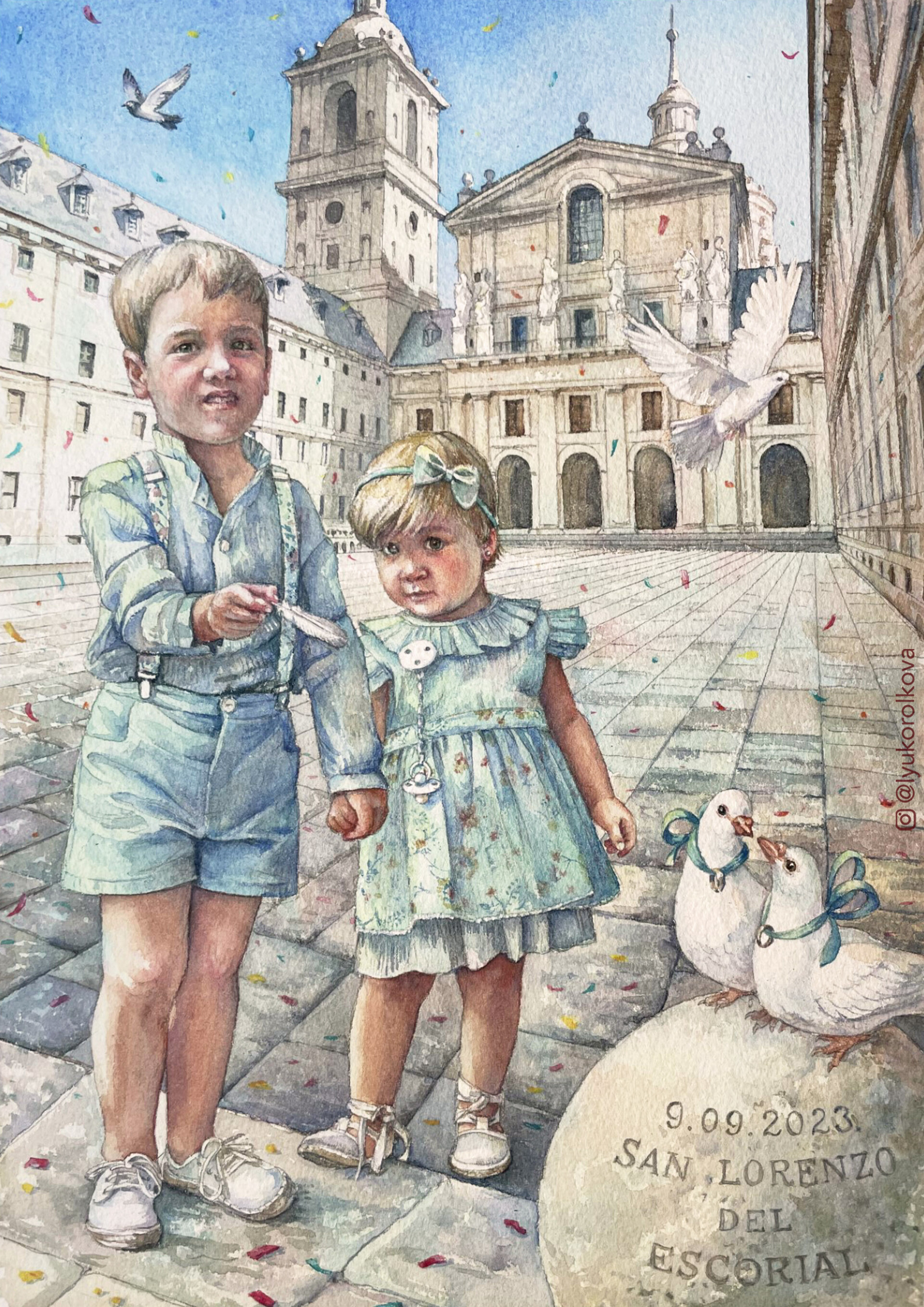 ArtStation - Private commission for family personalized illustration. 2023