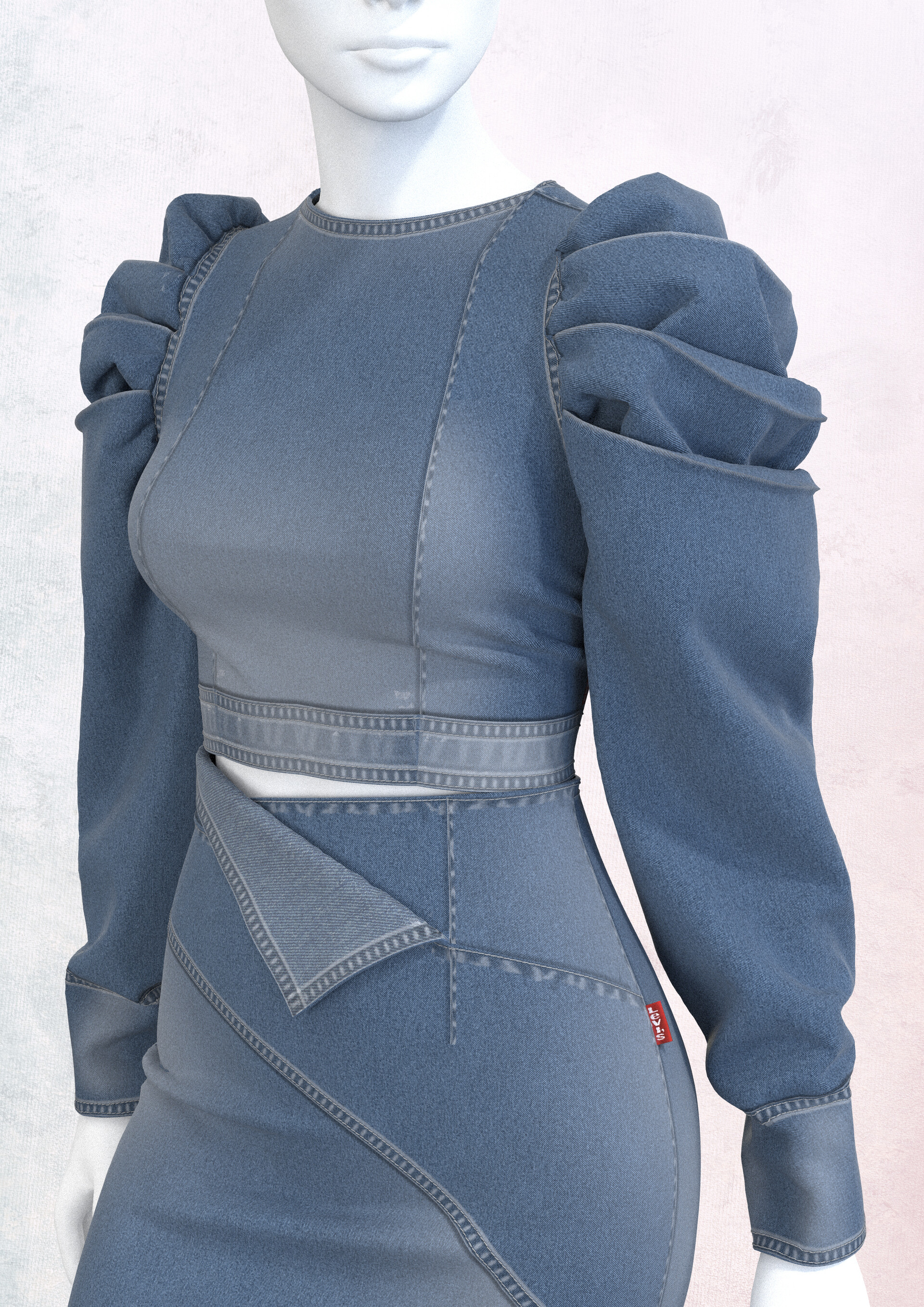 Visual Wonders - Denim Outfit created in Clo3D/Marvelous