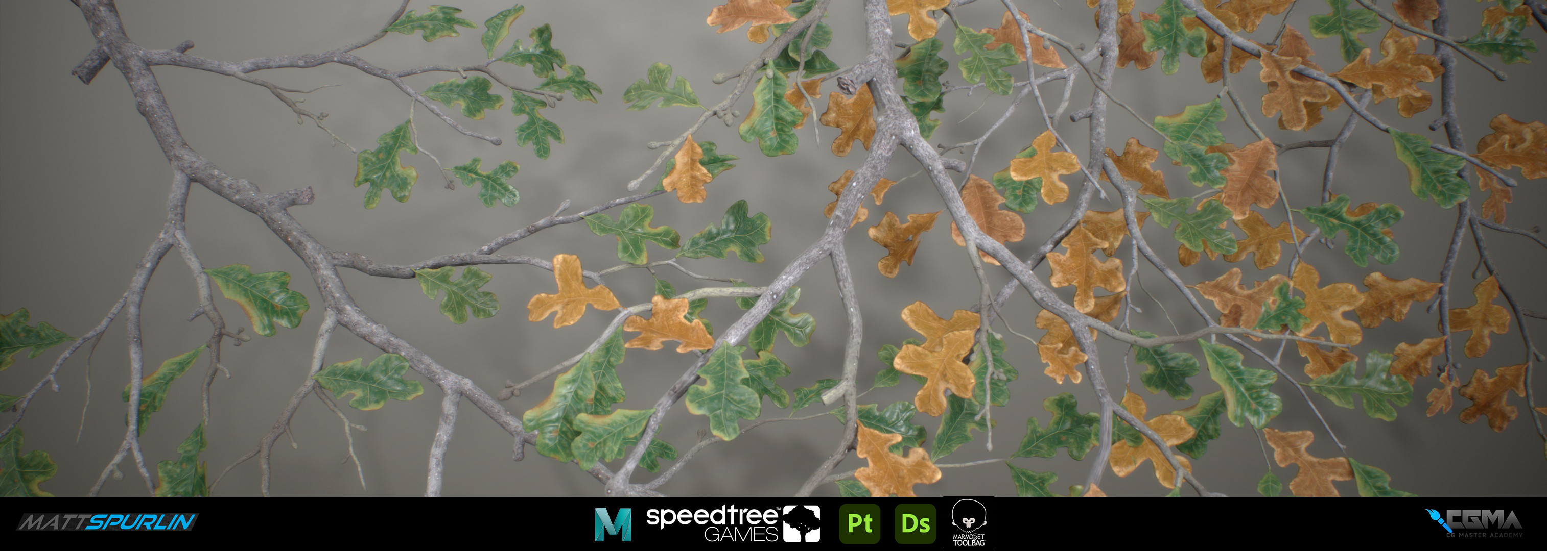 Matt Spurlin - CGMA: Vegetation and Plants for Games, Hi-Poly Breakdowns