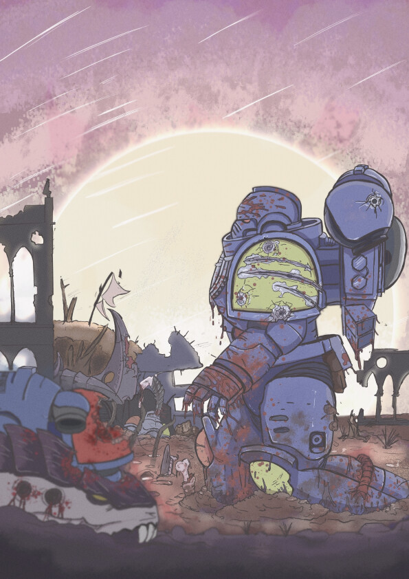 ArtStation - The Trudge : Warhammer 40k Space Marine