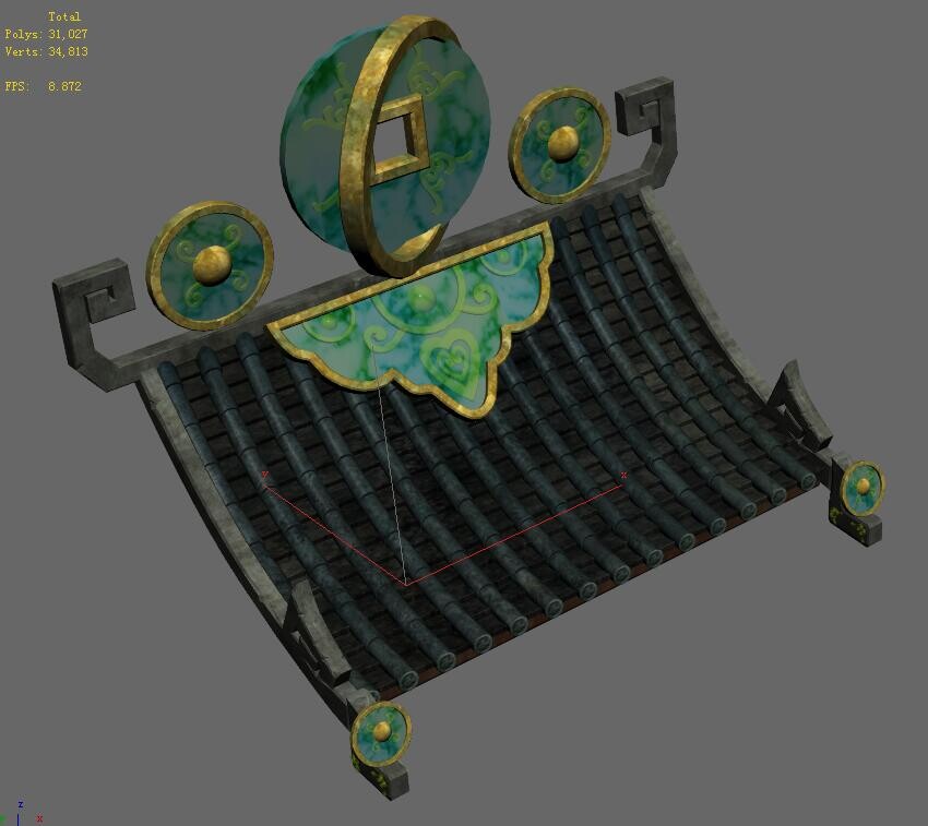 ArtStation - Chinese architecture - coin roof
