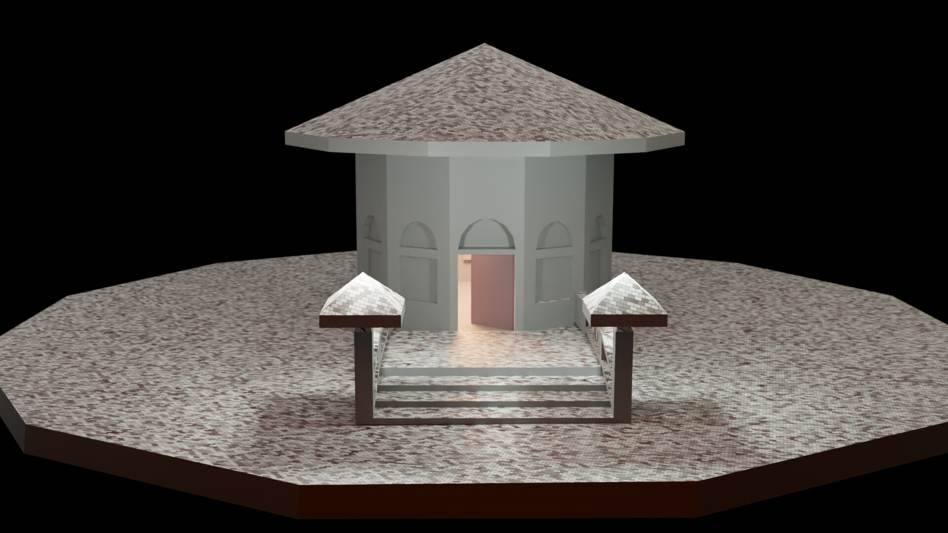 ArtStation - Low poly tomb model blender