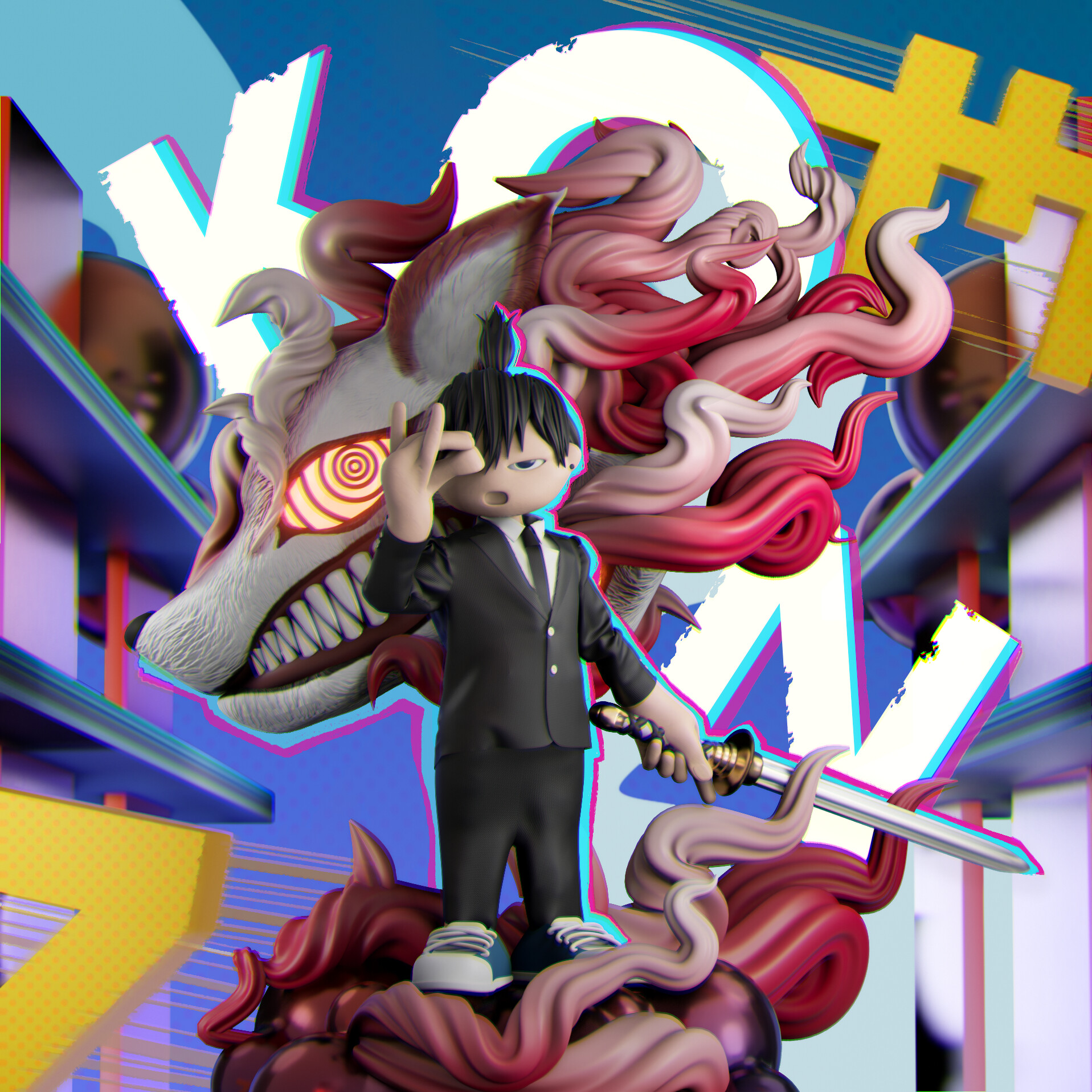 ArtStation - Aki ( Chainsaw Man Fan Art )