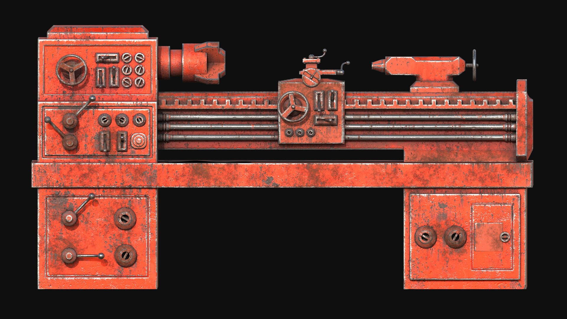 ArtStation - Old Lathe Machine