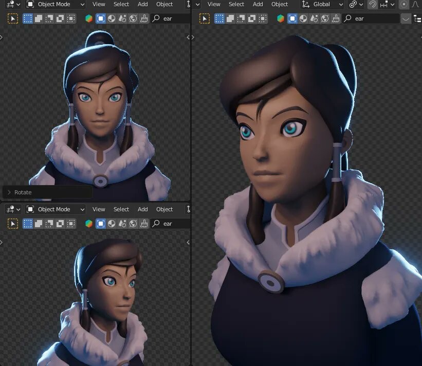 Sigrid Amazona - Korra 3D Model
