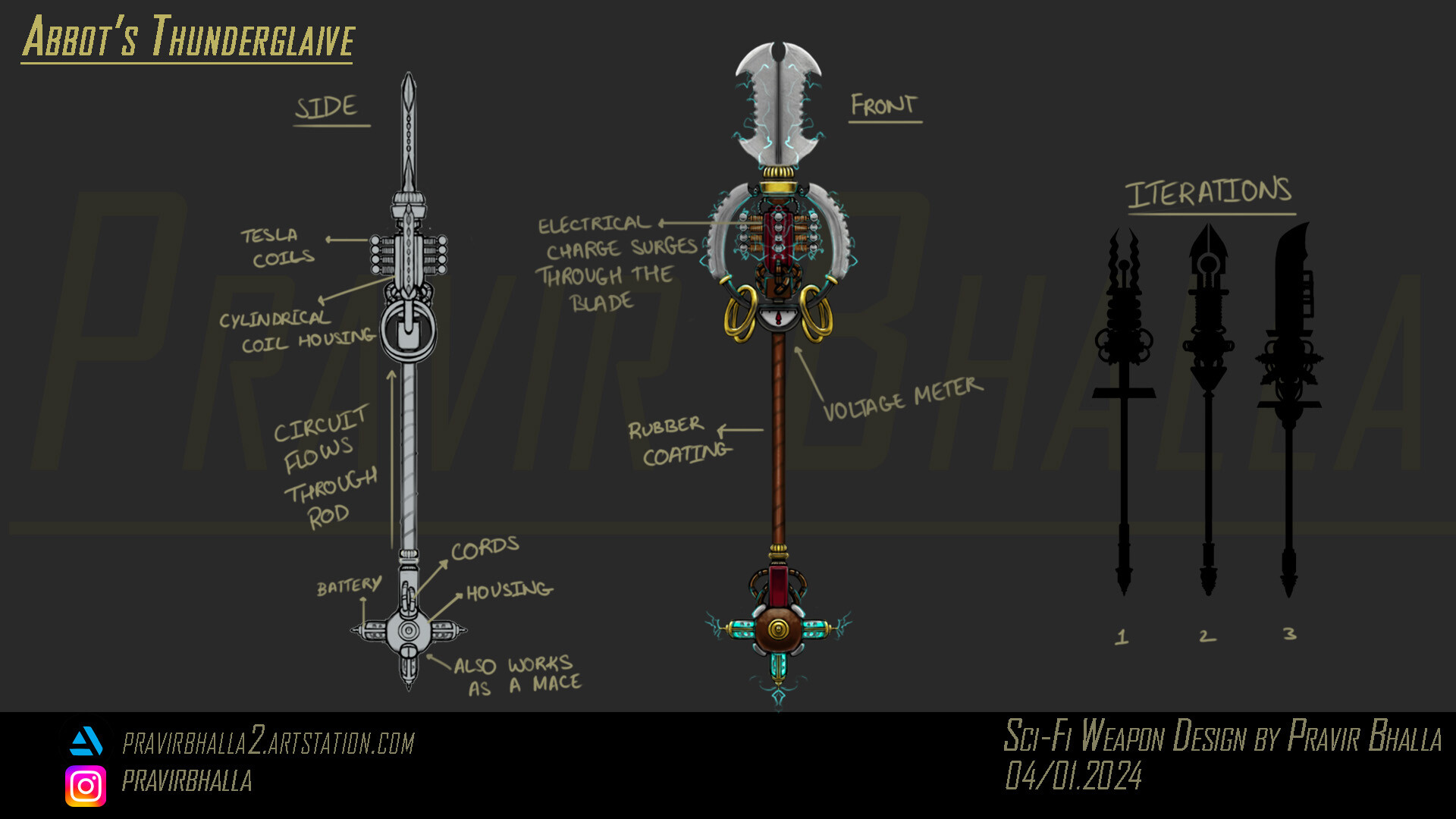 ArtStation - Weapon Design-Abbot's Thunderglaive