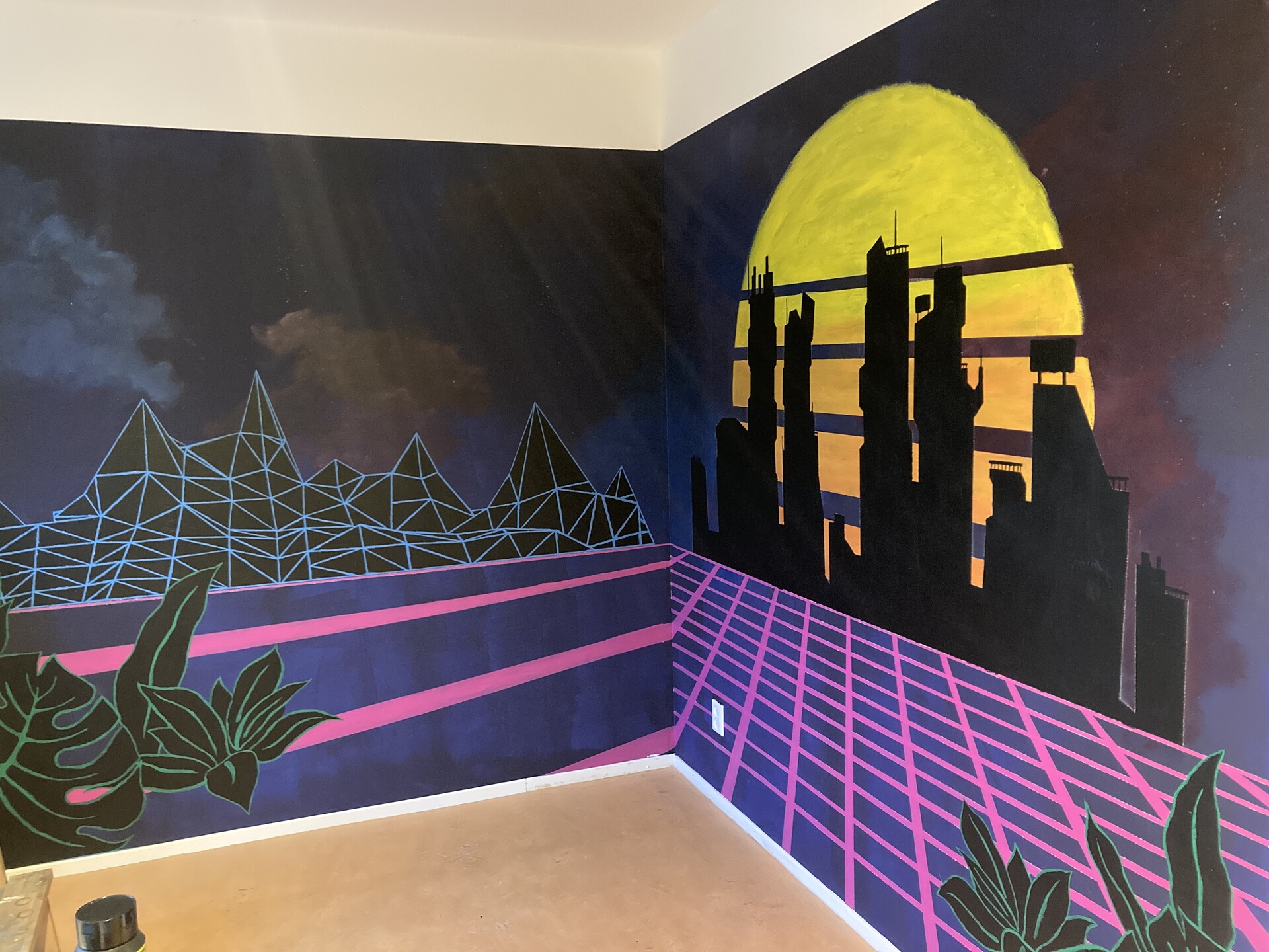 Purple_Absol - Synthwave Wall Painting