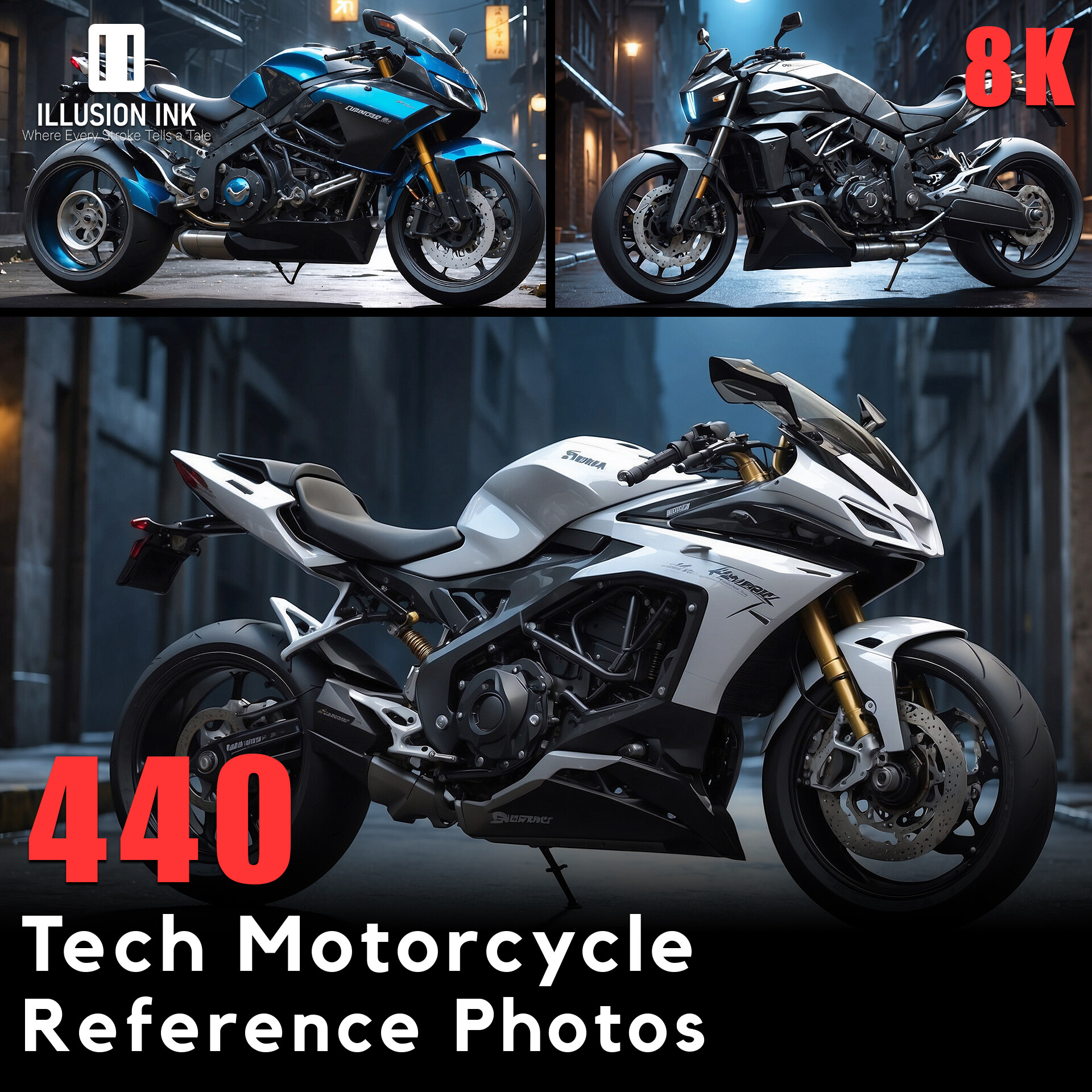 ArtStation - 440 Tech Motorcycle Reference Photos | 8K