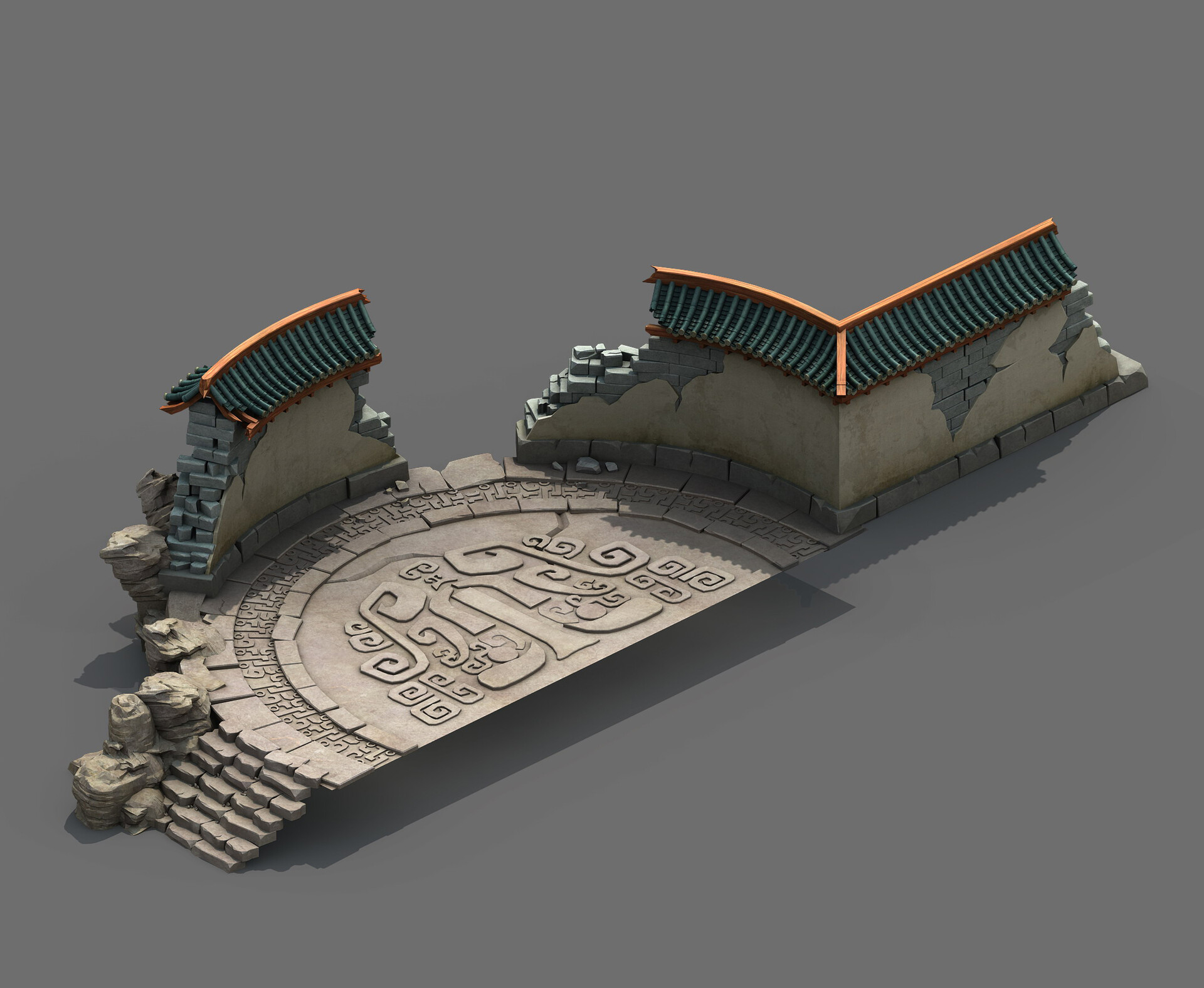 ArtStation - Building - Broken round wall