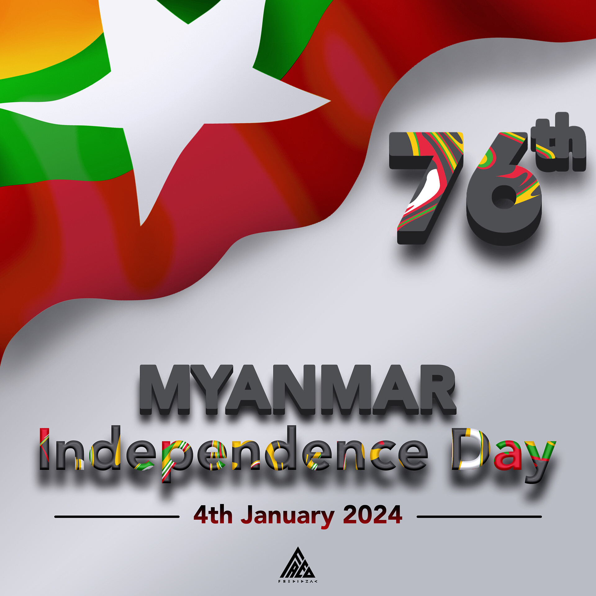 ArtStation - Myanmar Independence Day