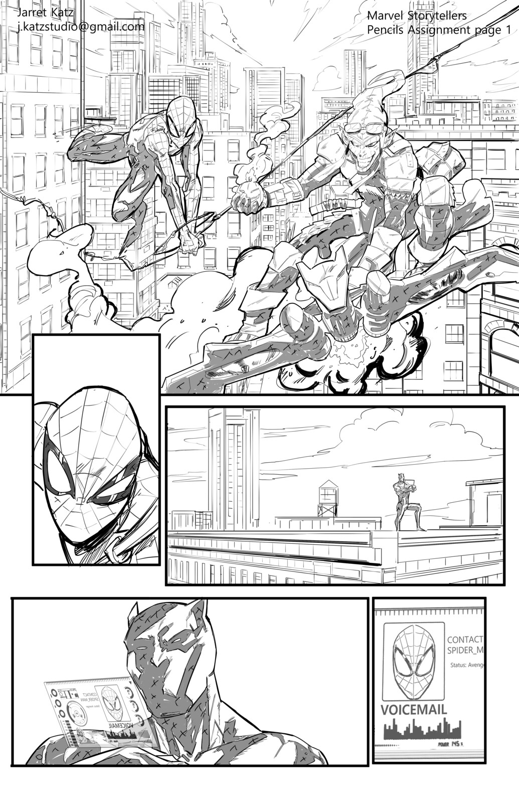 Jarret Katz - Proko Marvel Storytellers Comic Book Pages