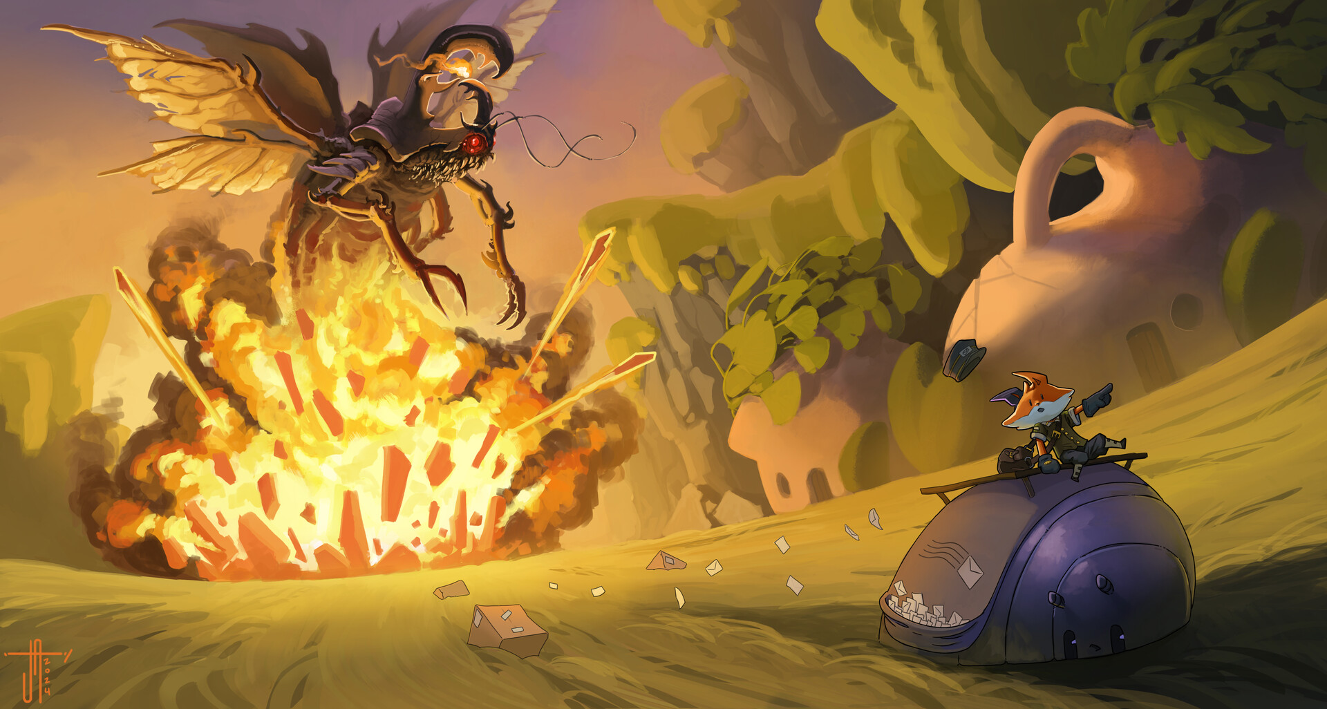 ArtStation - Sprout gets attacked!