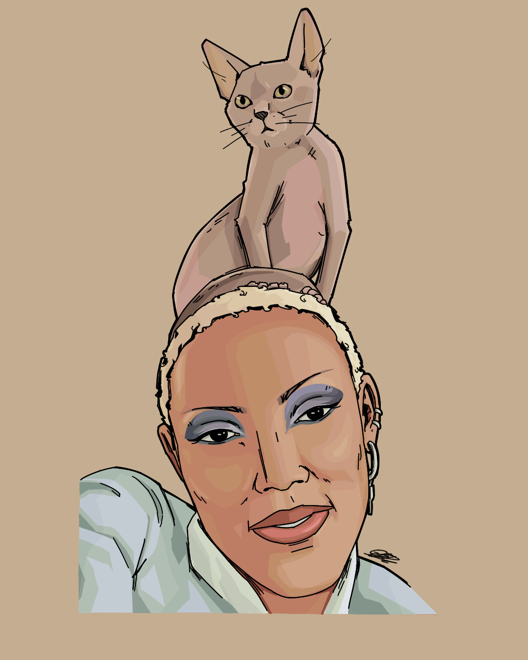 ArtStation - Doja Cat and her Cat