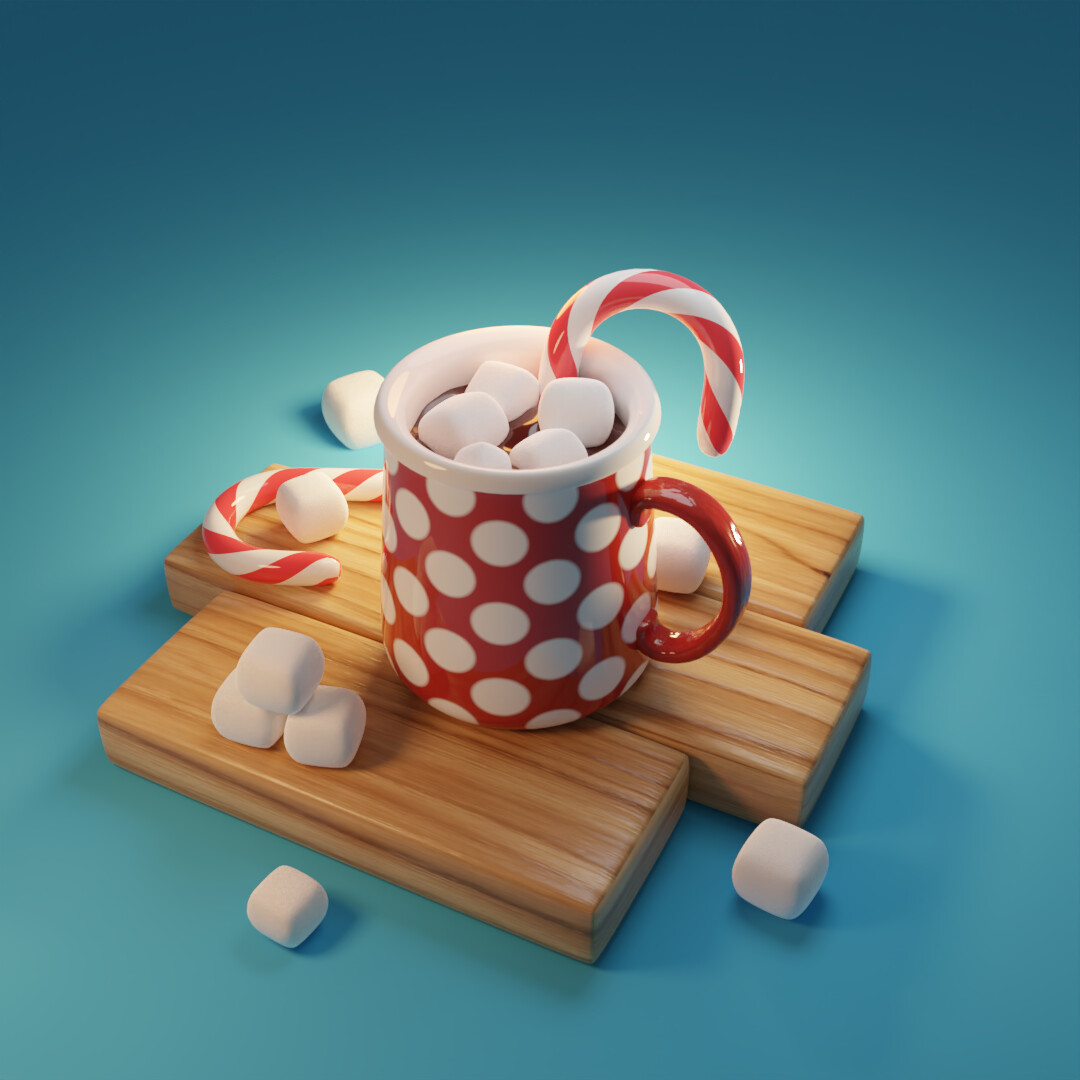 ArtStation - Hot Chocolate Mug