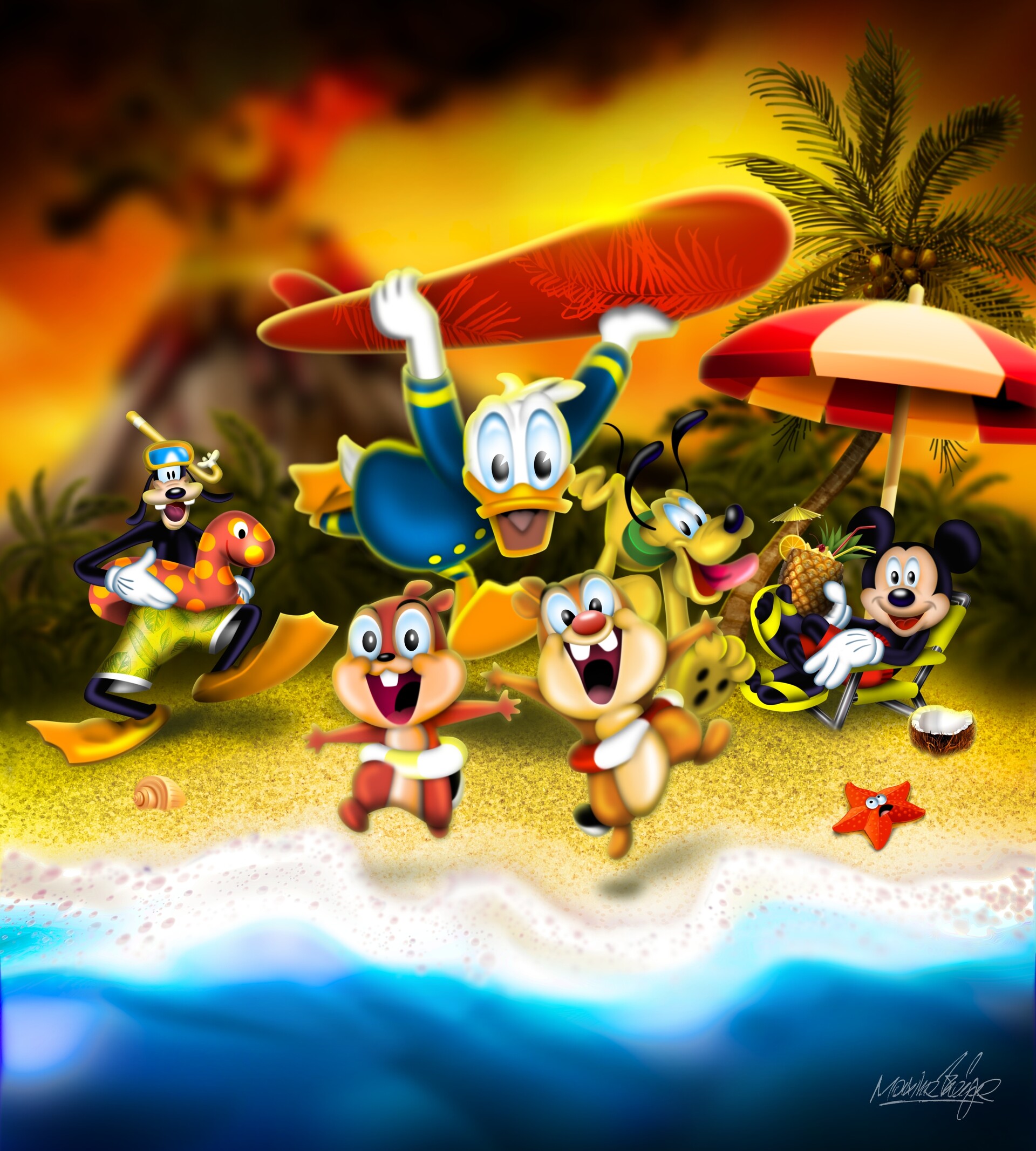 ArtStation - Mickey & Friends: Summer Time